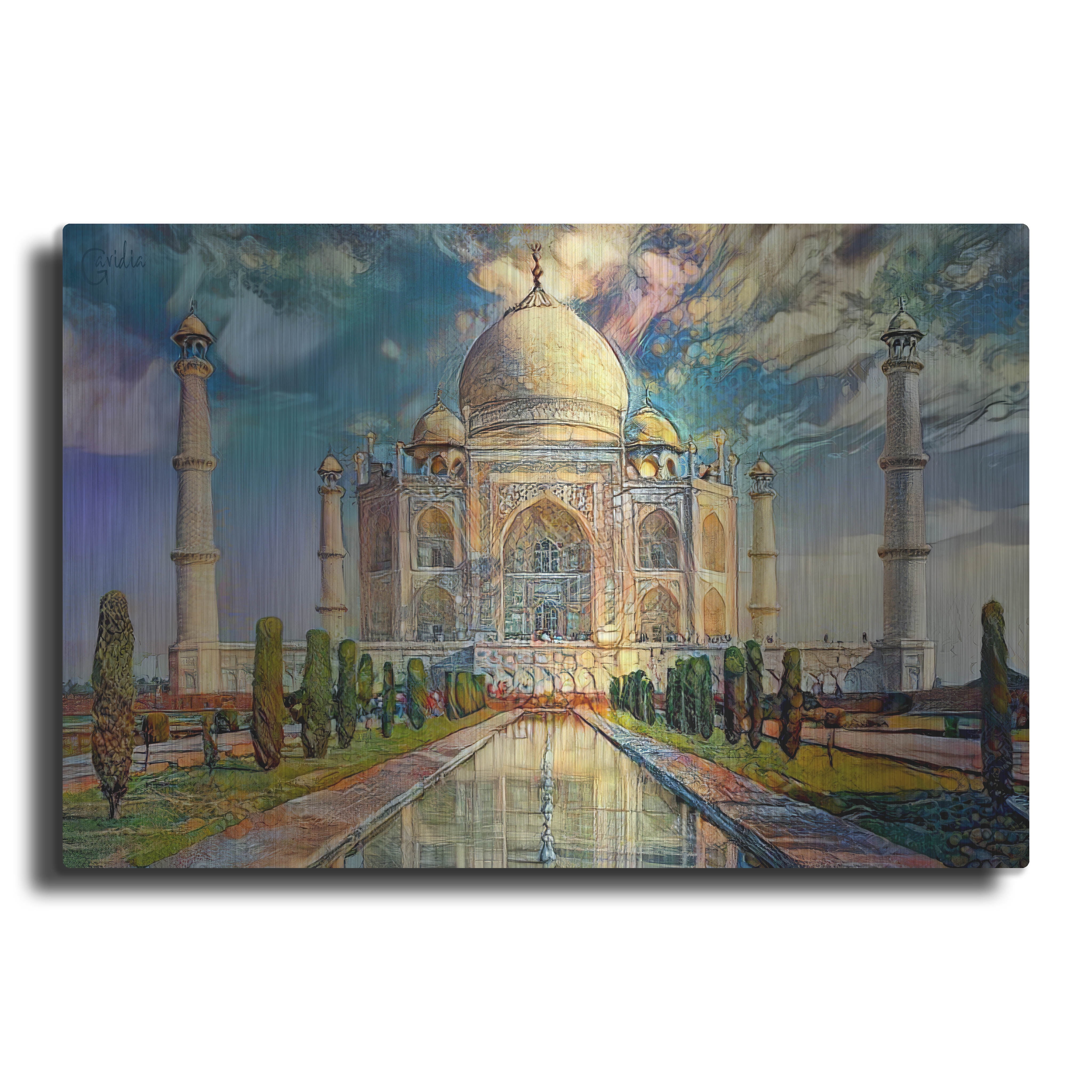 Luxe Metal Art 'Agra Uttar Pradesh India Taj Mahal' by Pedro Gavidia ...