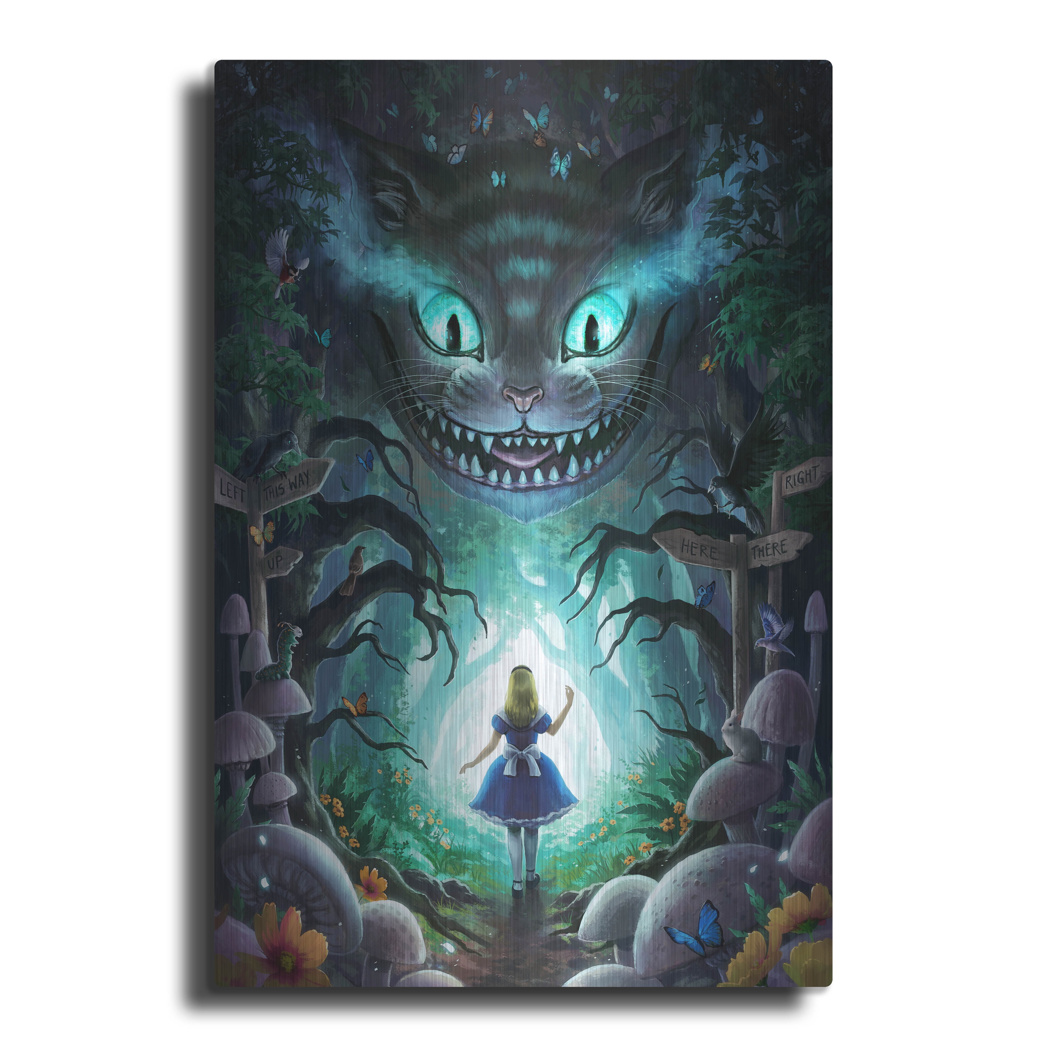 Luxe Metal Art 'Alice' by JoJoesArt, Metal Wall Art, 24"x36" - Walmart.com