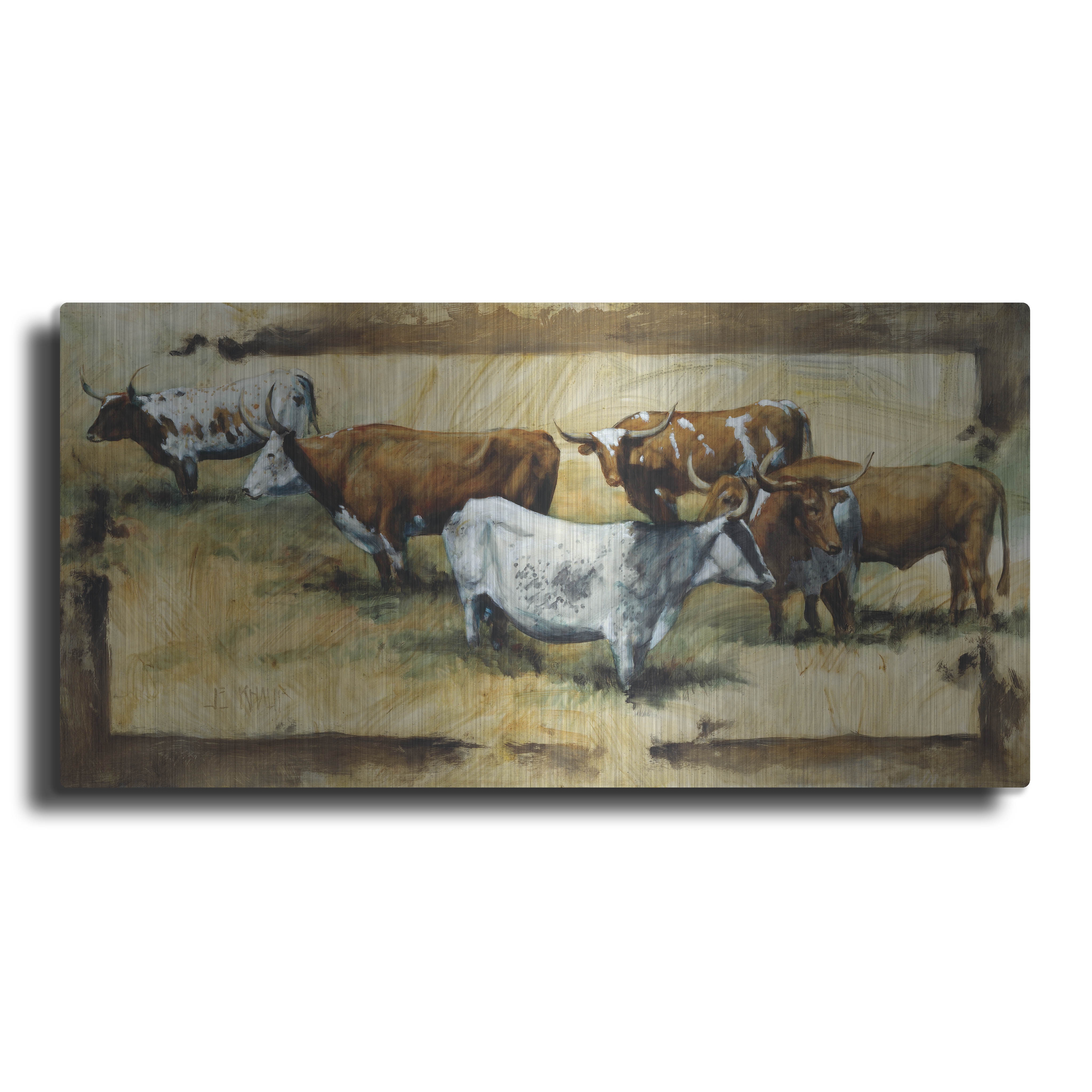 Luxe Metal Art 'All Points' by J. E. Knauf, Metal Wall Art, 24"x12 ...