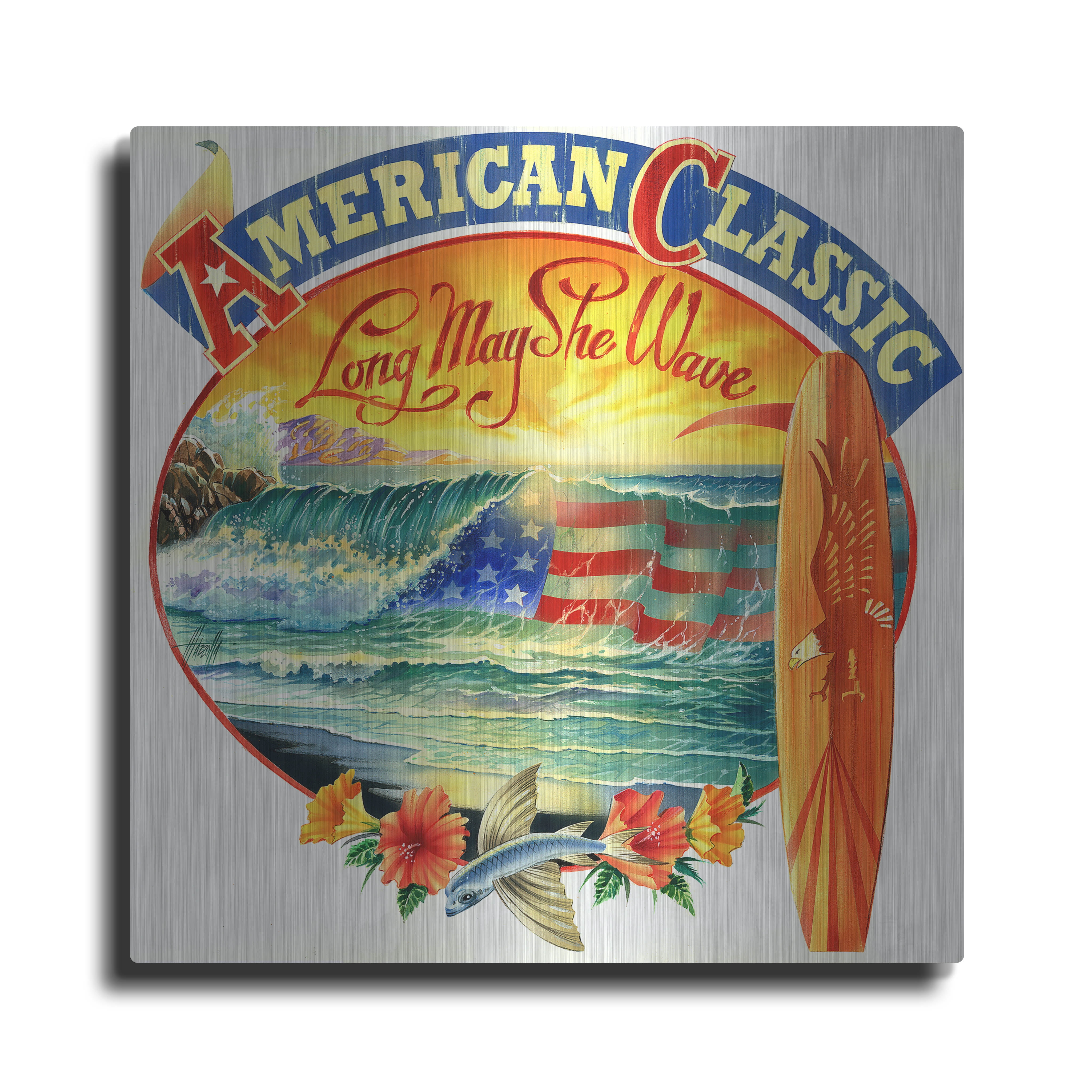 Luxe Metal Art 'American Classic' by James Mazzotta, Metal Wall Art, 12 ...
