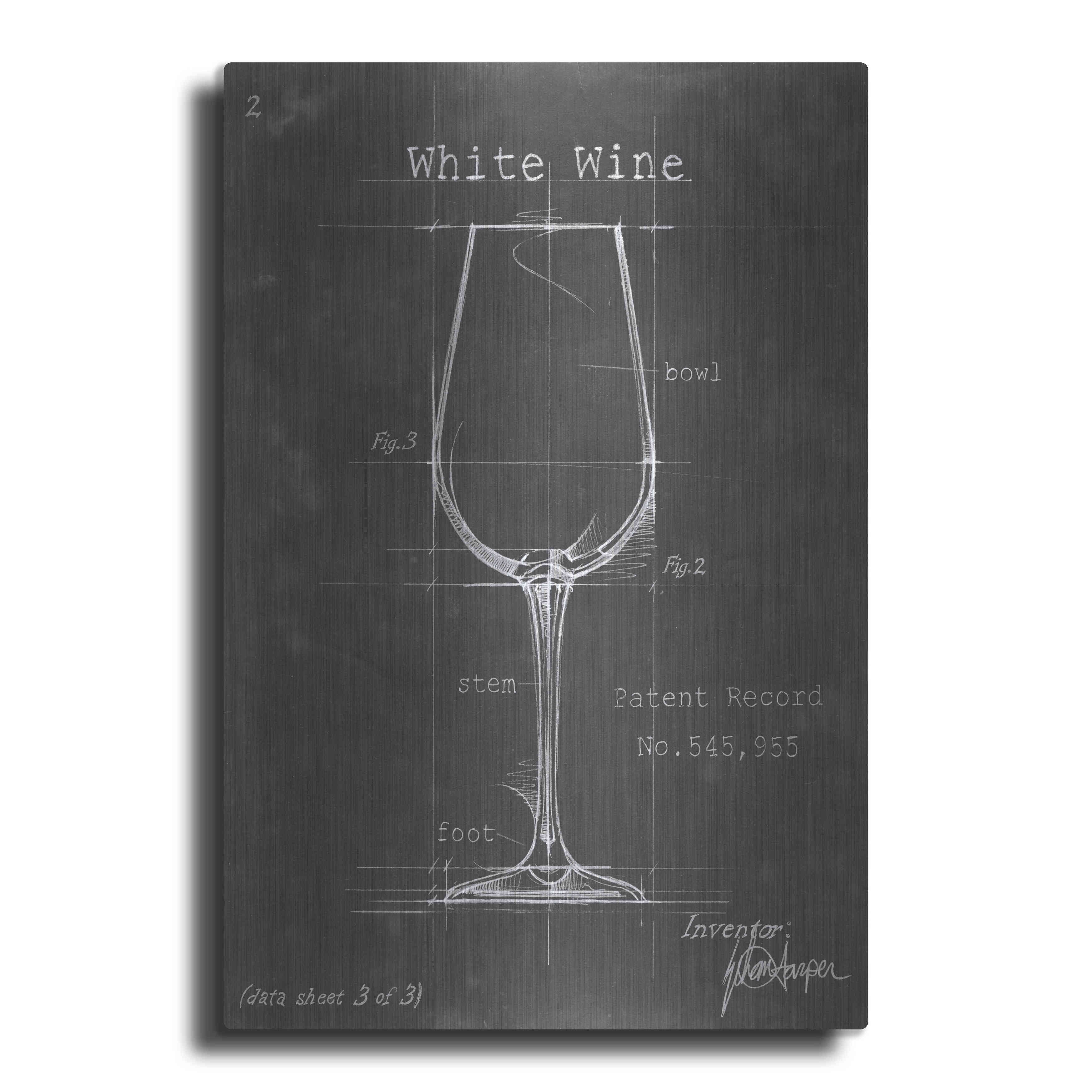 Luxe Metal Art 'Barware Blueprint IV' by Ethan Harper Metal Wall Art ...