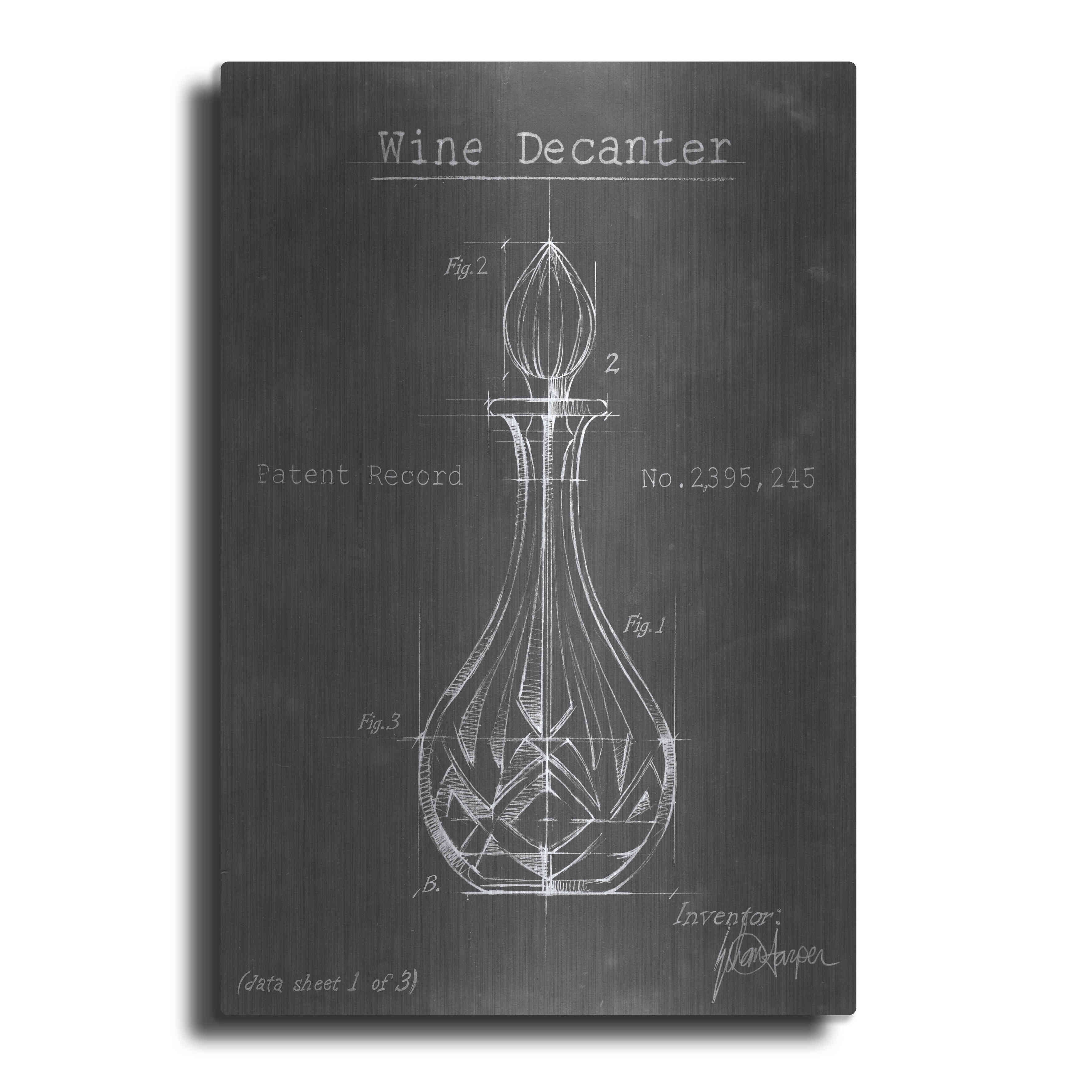 Luxe Metal Art 'Barware Blueprint VIII' by Ethan Harper Metal Wall Art ...