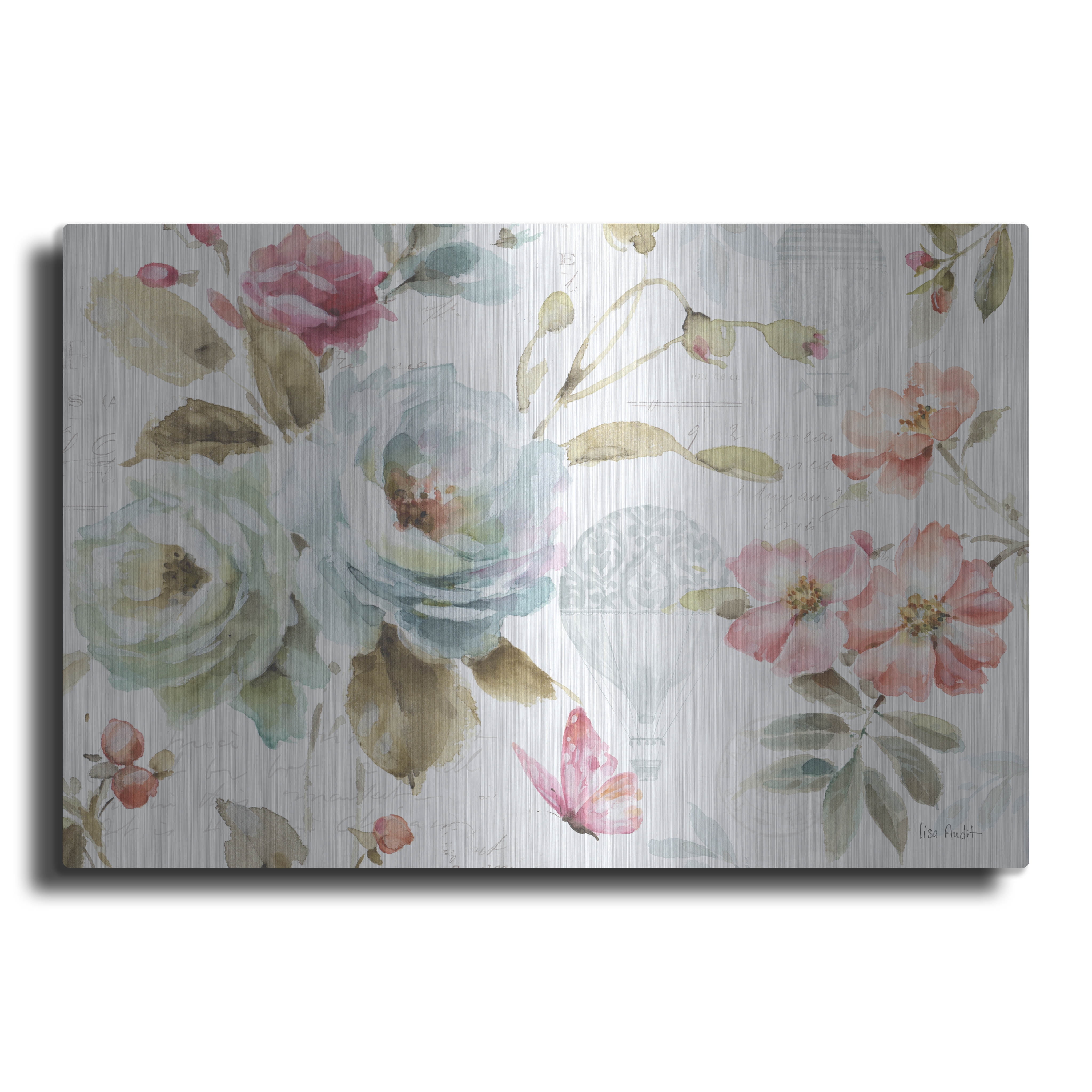 Luxe Metal Art 'Beautiful Romance II' by Lisa Audit, Metal Wall Art, 24 ...