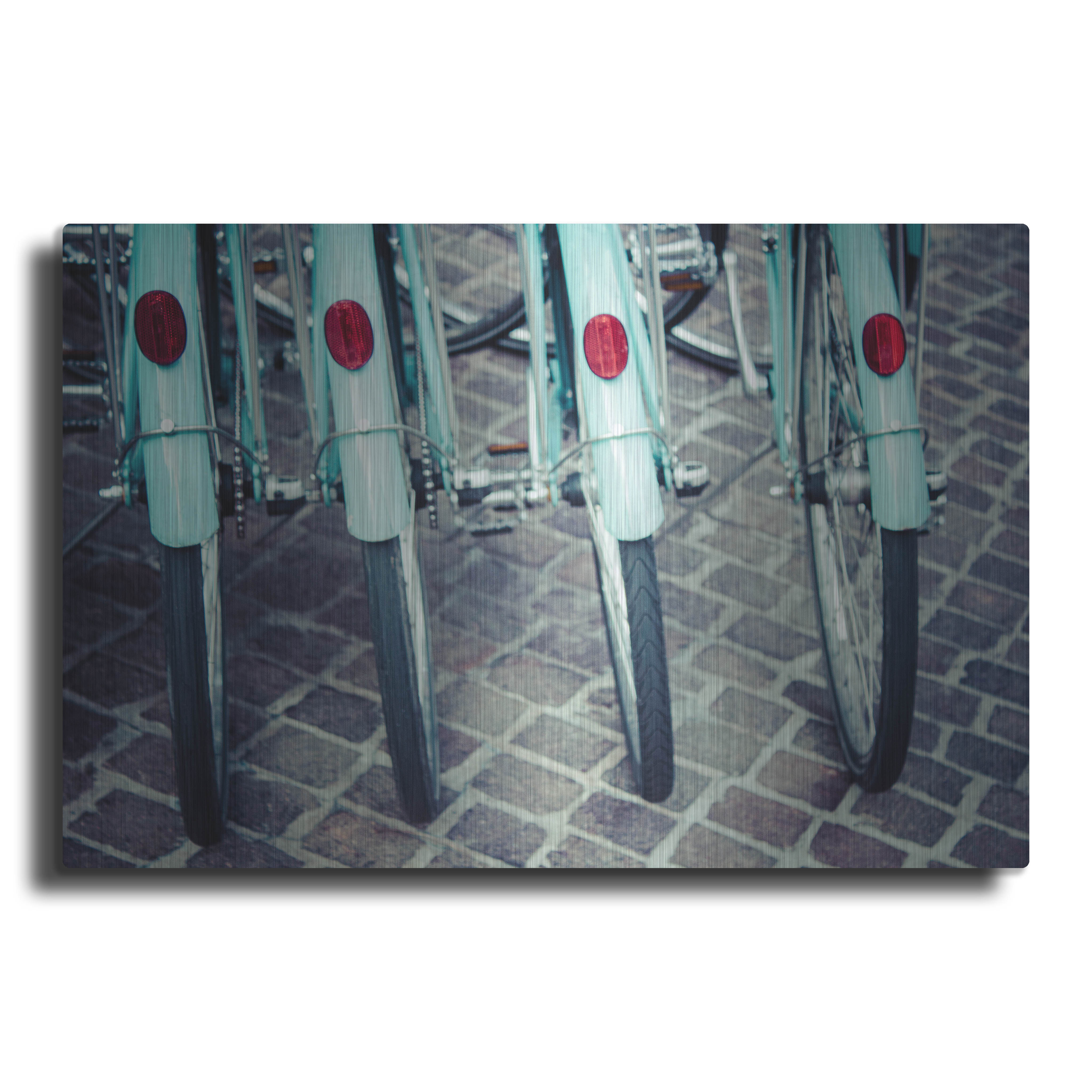 Luxe Metal Art ' Bicycle Line Up 1' by Jessica Reiss, Metal Wall Art ...