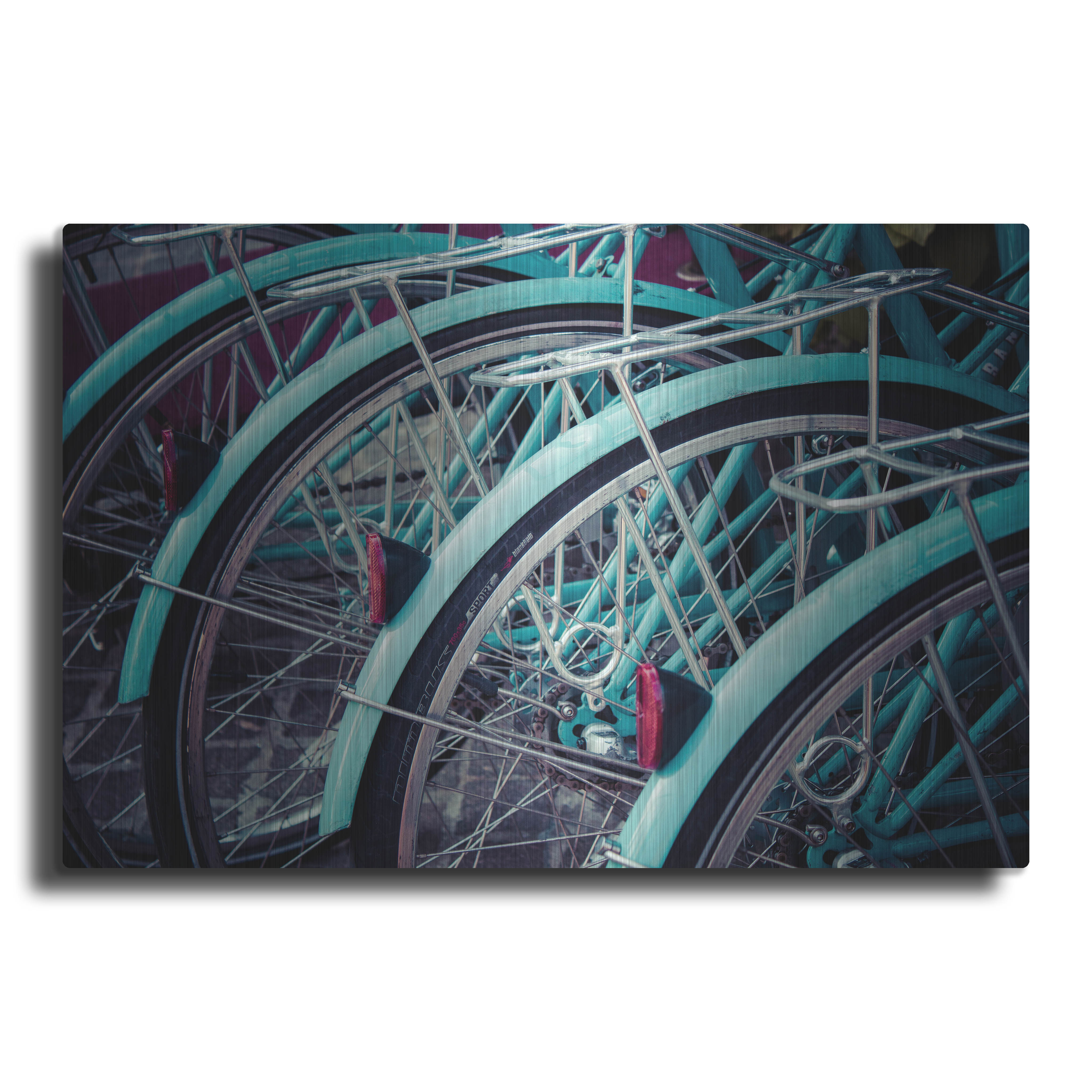 Luxe Metal Art ' Bicycle Line Up 2' by Jessica Reiss, Metal Wall Art ...
