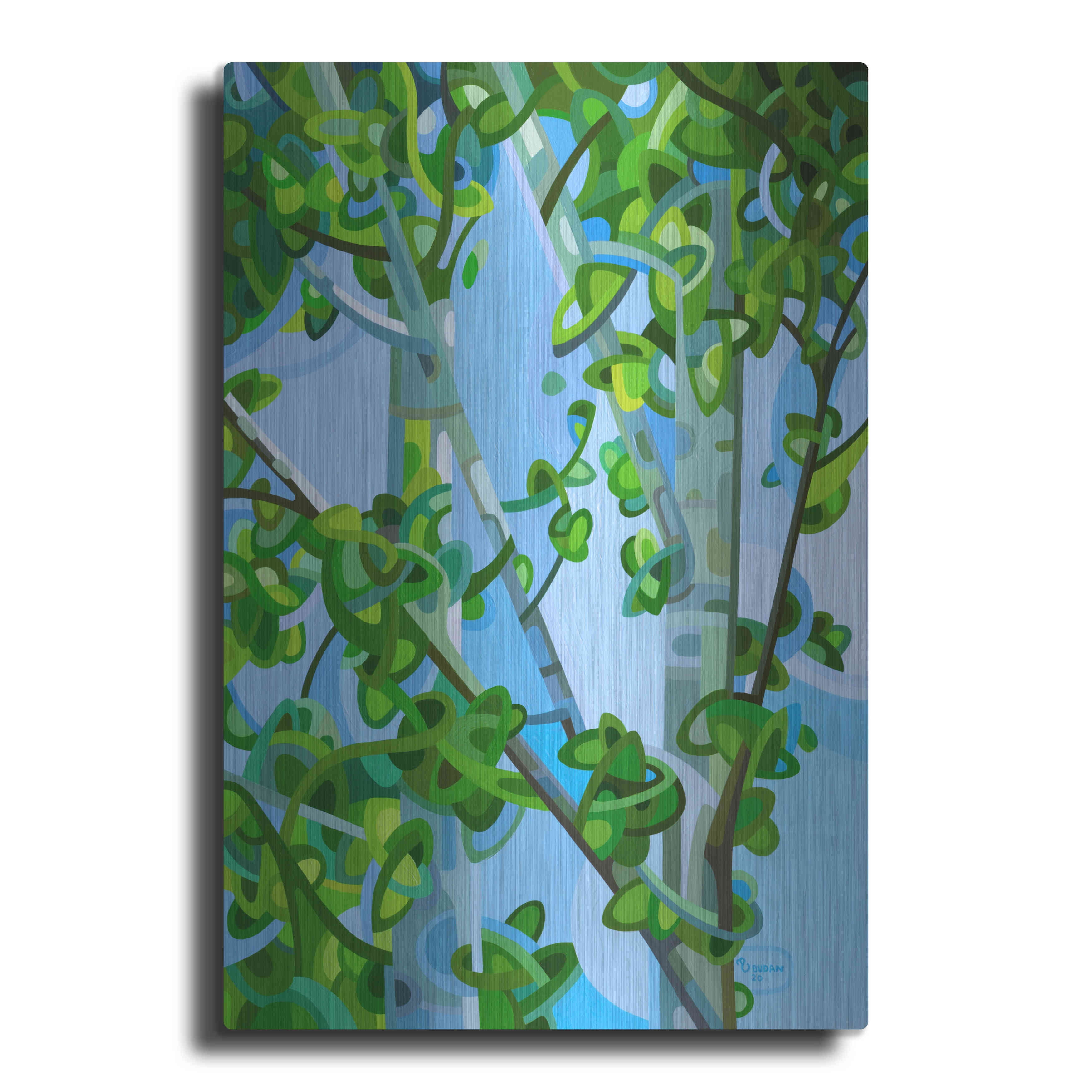 Luxe Metal Art 'Birch Light' by Mandy Budan, Metal Wall Art, 16"x24 ...