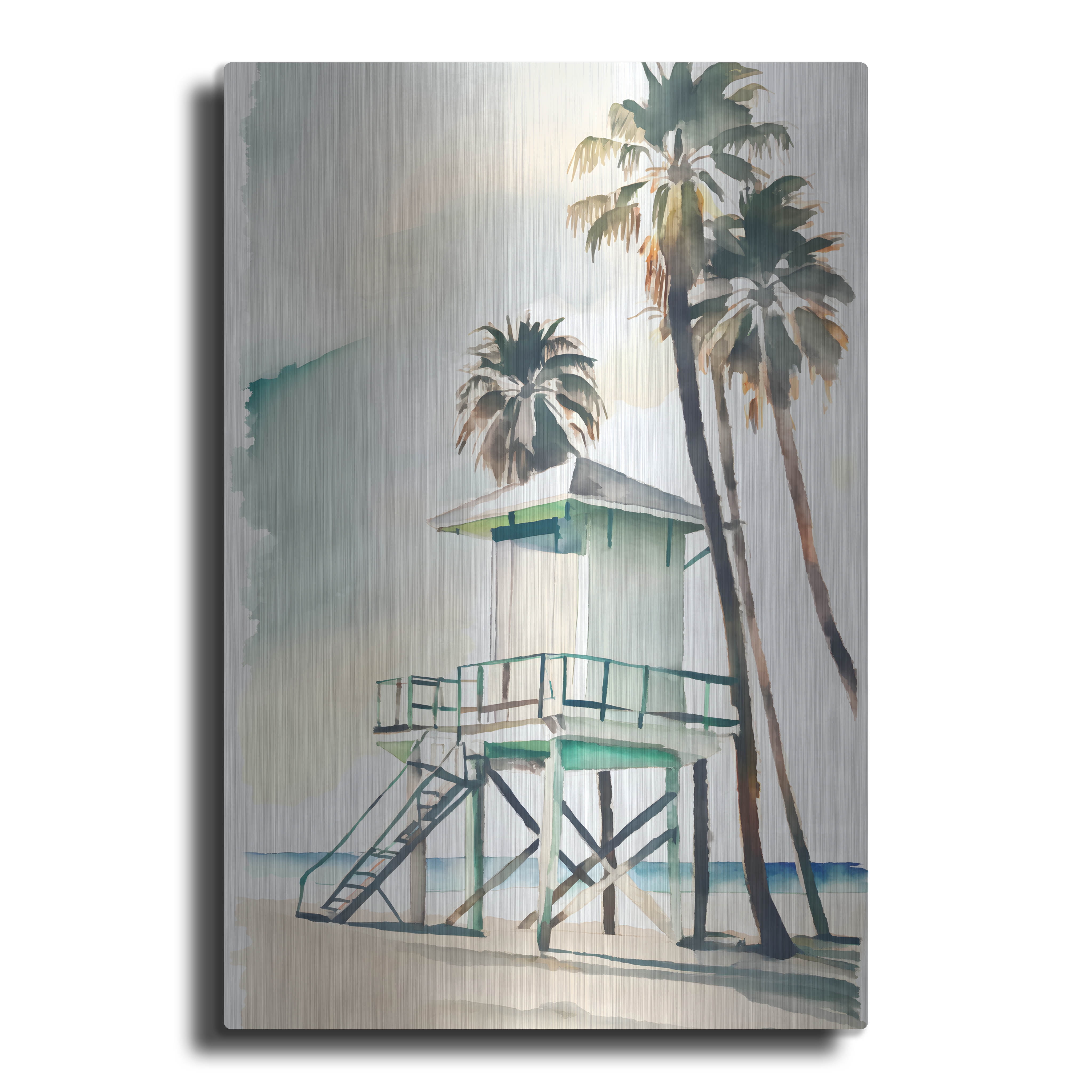 Luxe Metal Art 'Boho Beachy Lifeguard Stand 2' by Petals Prints Design ...