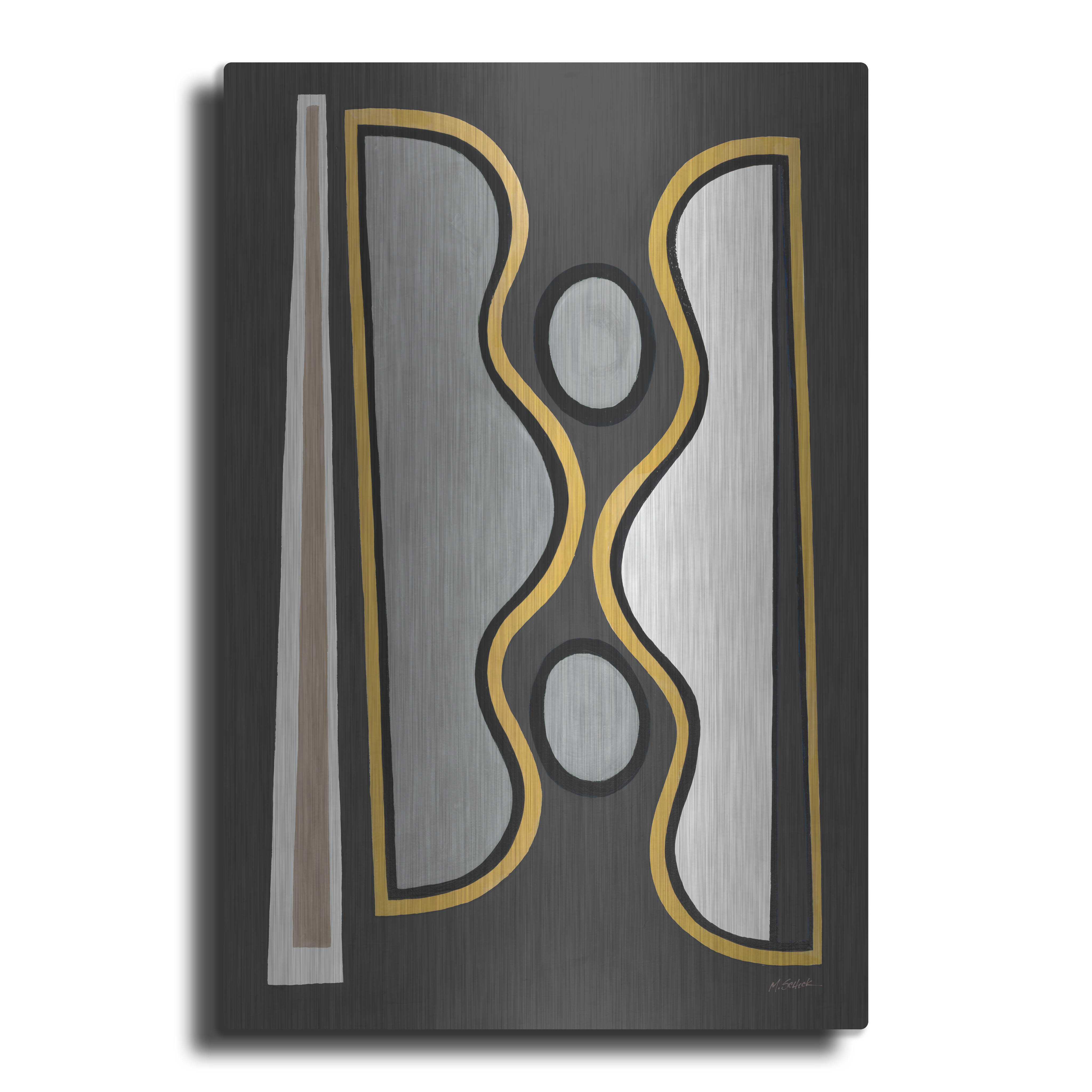 Luxe Metal Art 'Boogie Neutral' by Mike Schick Metal Wall Art, 12" x 16 ...