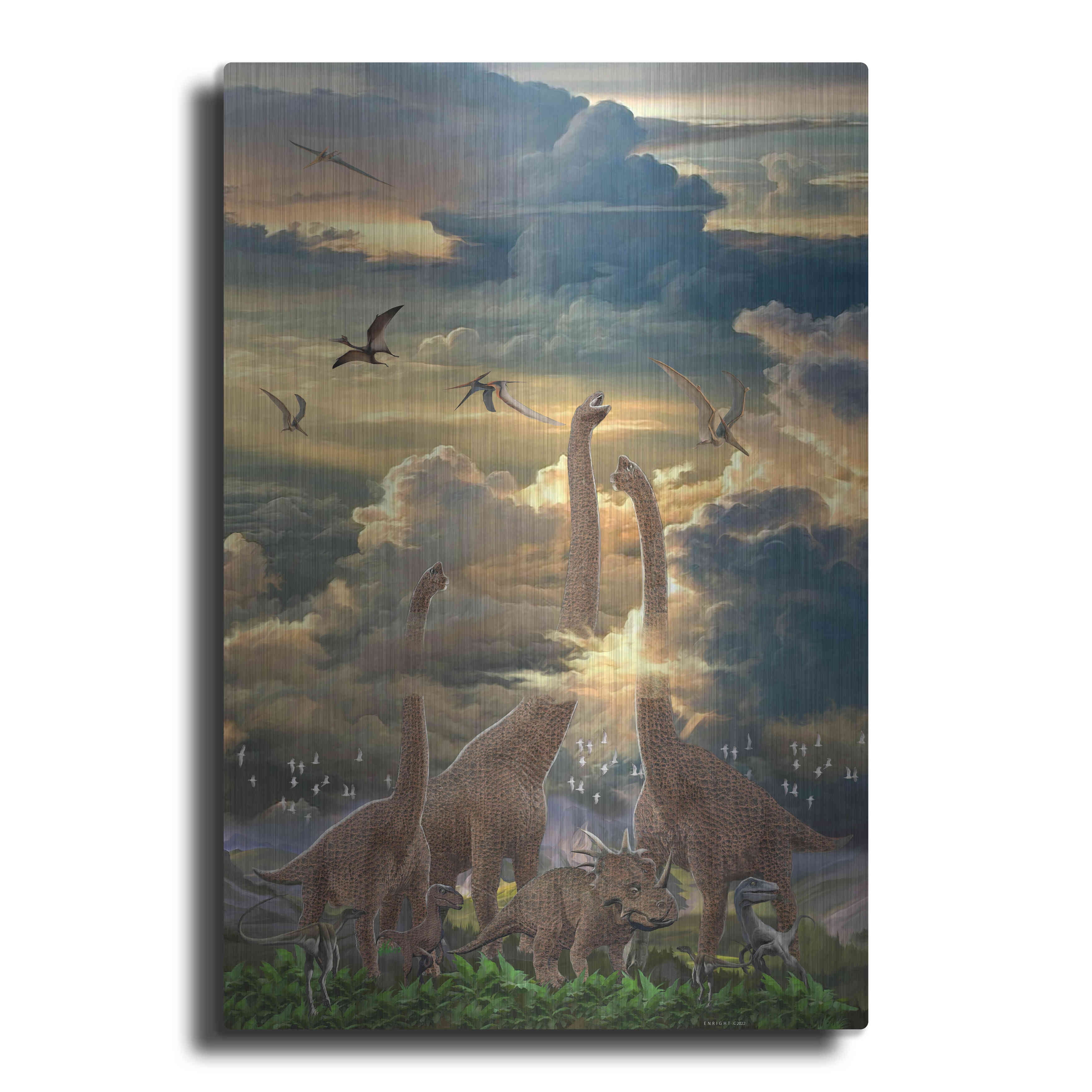 Luxe Metal Art 'Bronto Horizons 2' by Enright, Metal Wall Art, 16"x24 ...