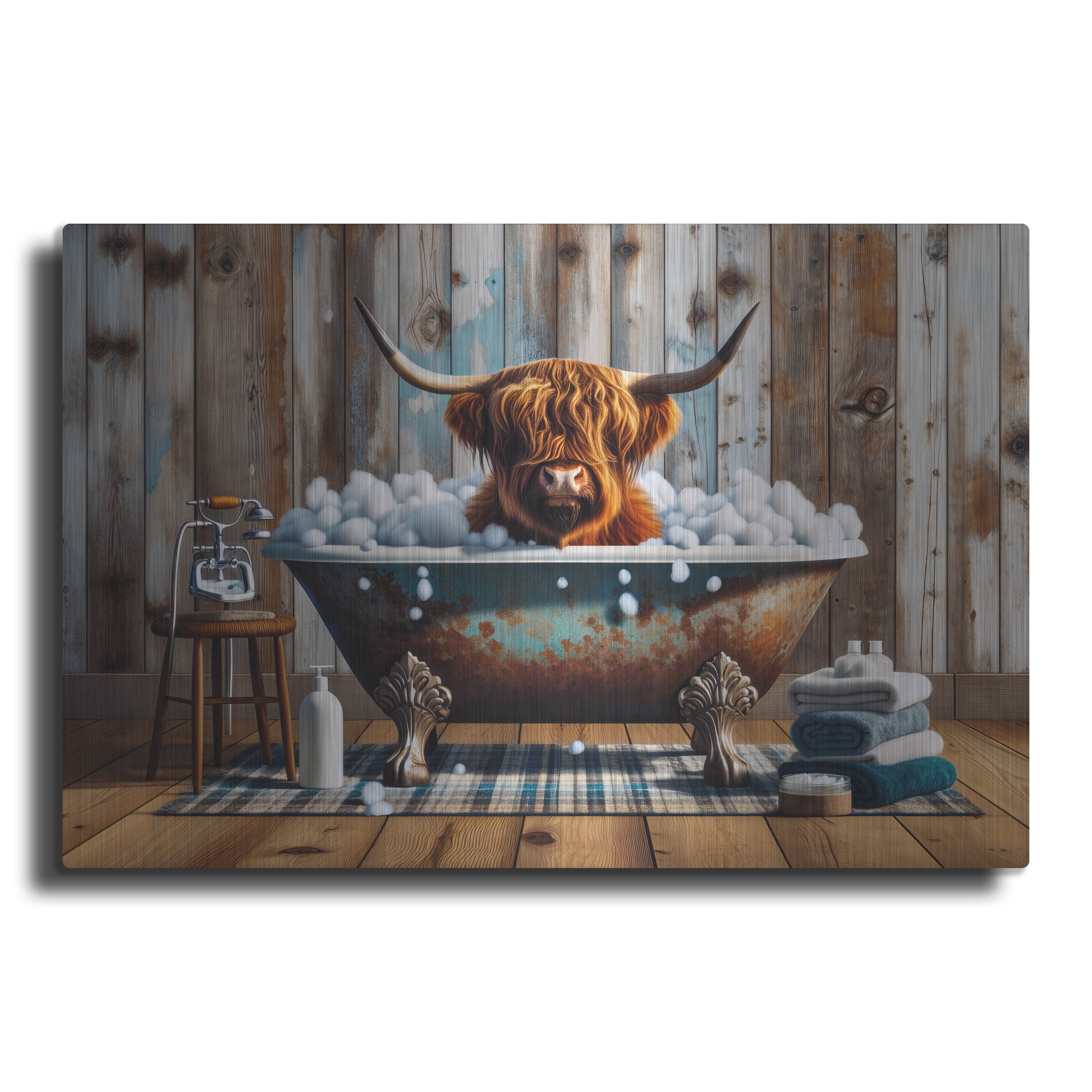 Luxe Metal Art 'Bubble Time ' by Rich Monet Metal Wall Art, 36" x 24" - Walmart.com