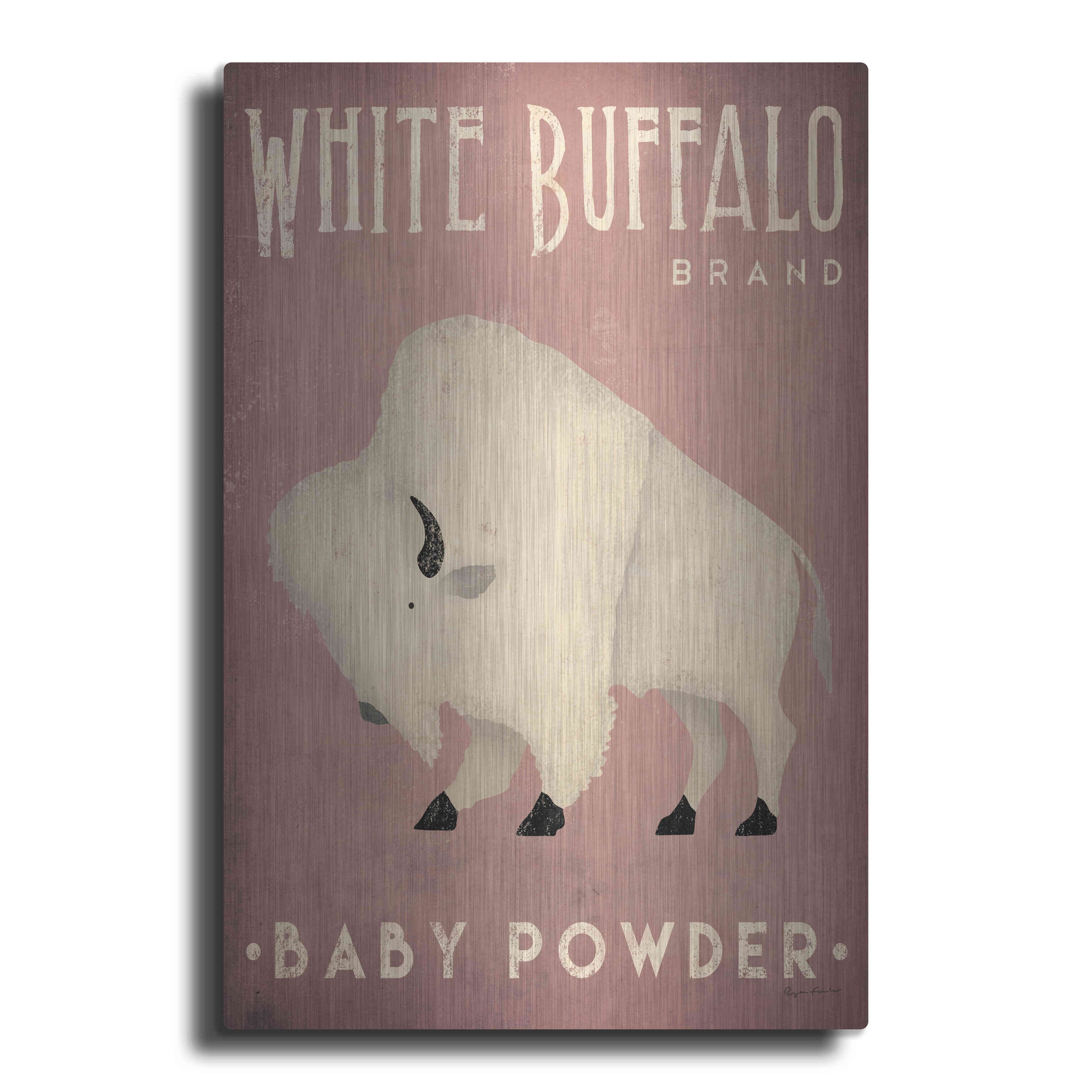 Luxe Metal Art 'Buffalo Bison IV' by Ryan Fowler, Metal Wall Art, 24 ...