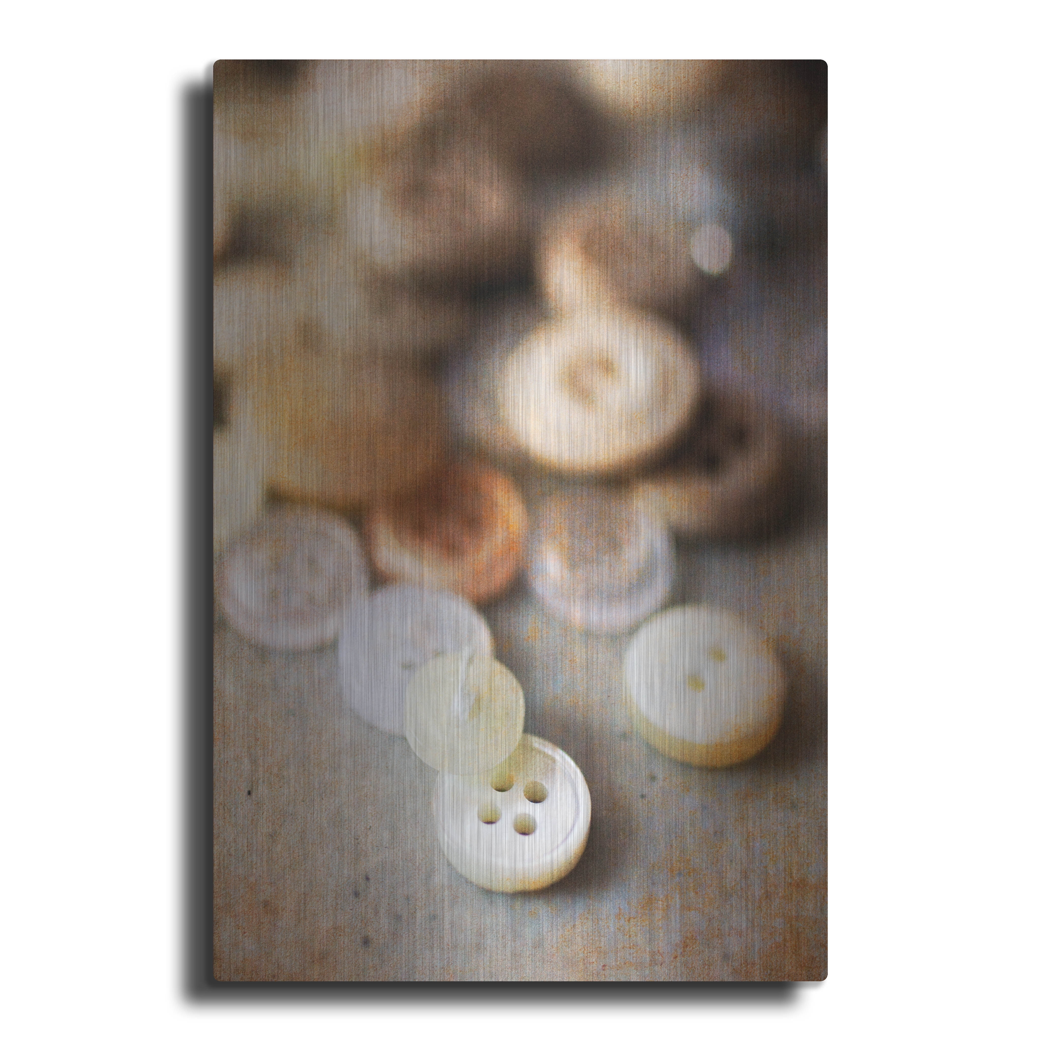 Luxe Metal Art 'Button Stash' by Jessica Rogers, Metal Wall Art, 24"x36 ...