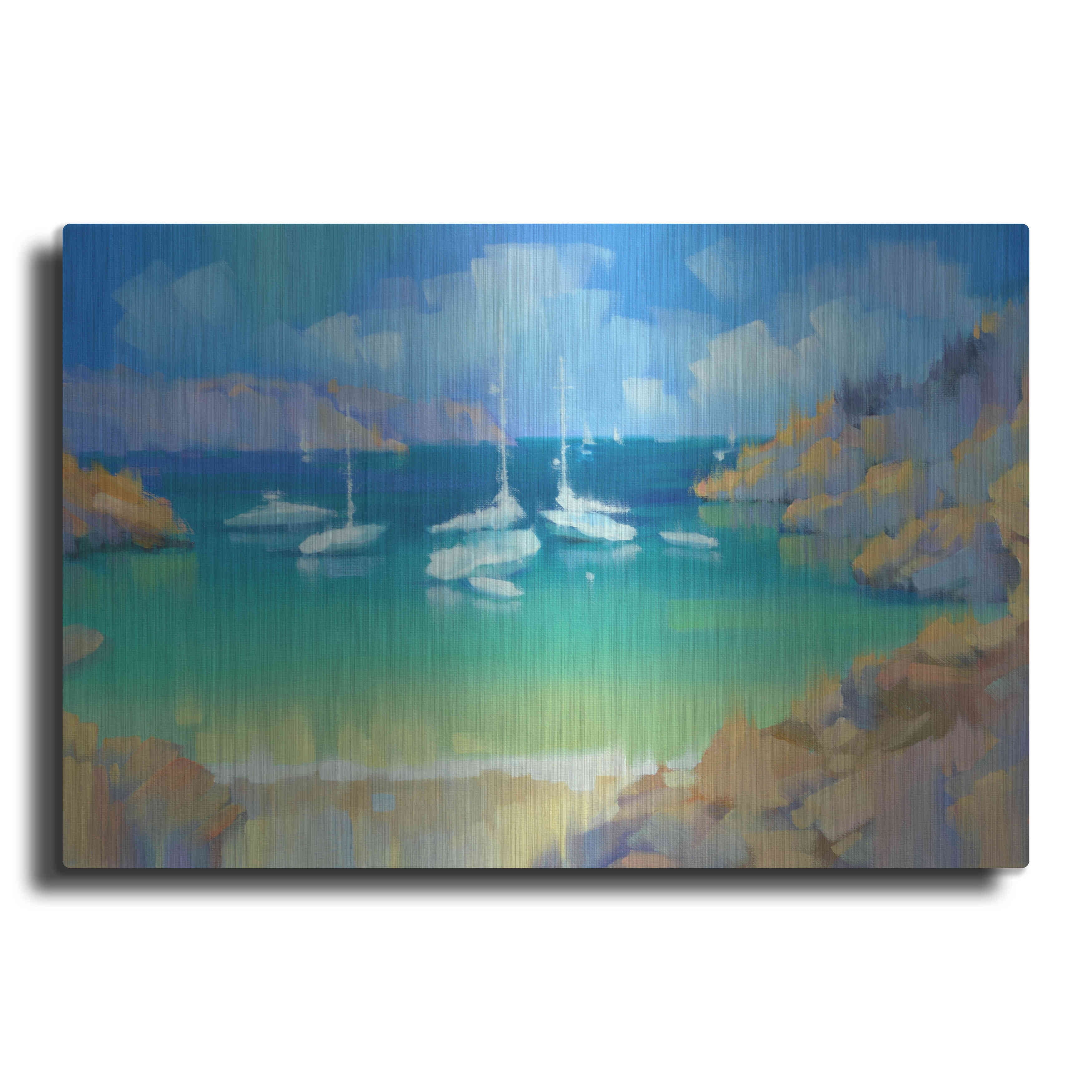 Luxe Metal Art 'Cala Llombards VI' by Alex Hook Krioutchkov, Metal Wall Art, 36"x24" - Walmart.com