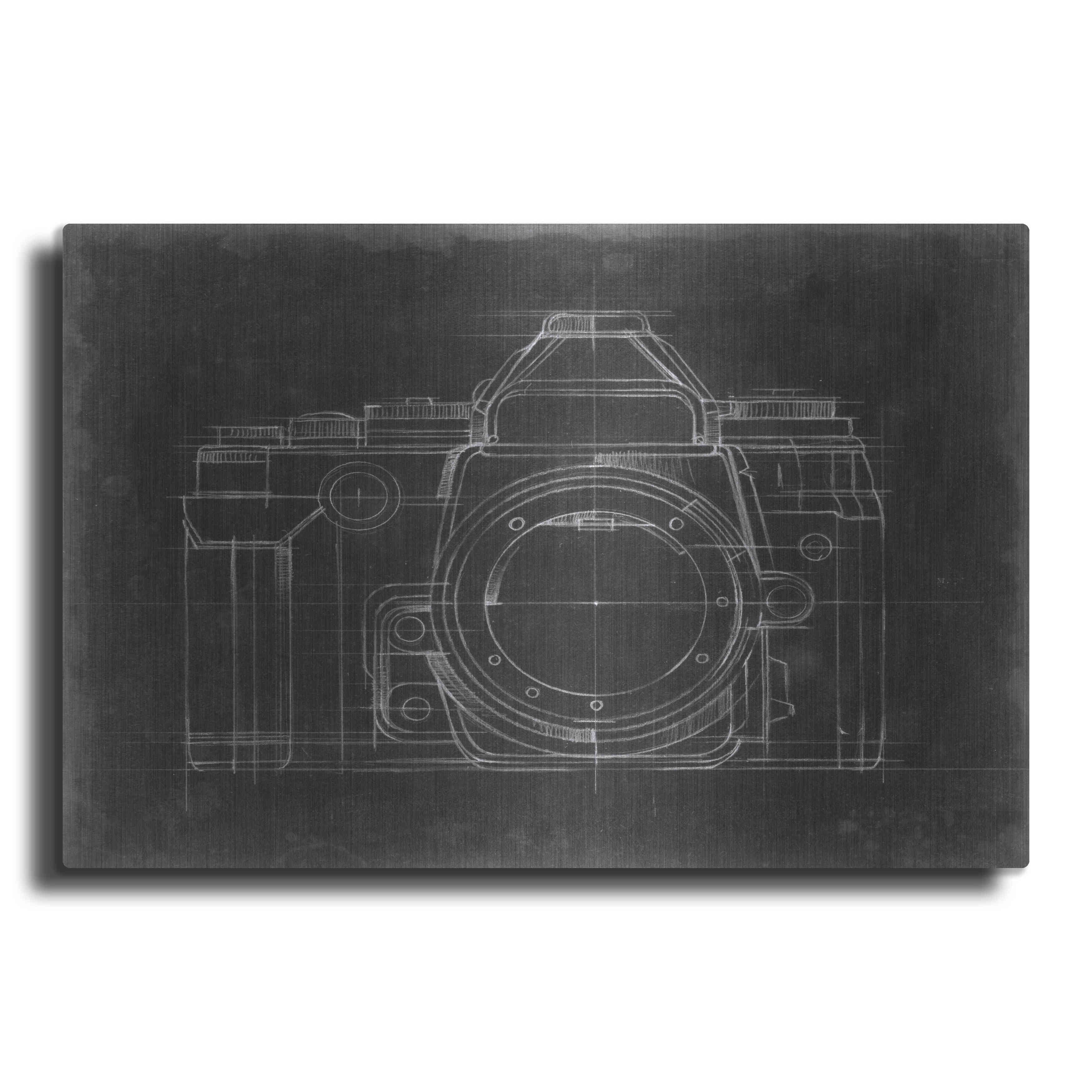 Luxe Metal Art 'Camera Blueprints IV' by Ethan Harper Metal Wall Art ...
