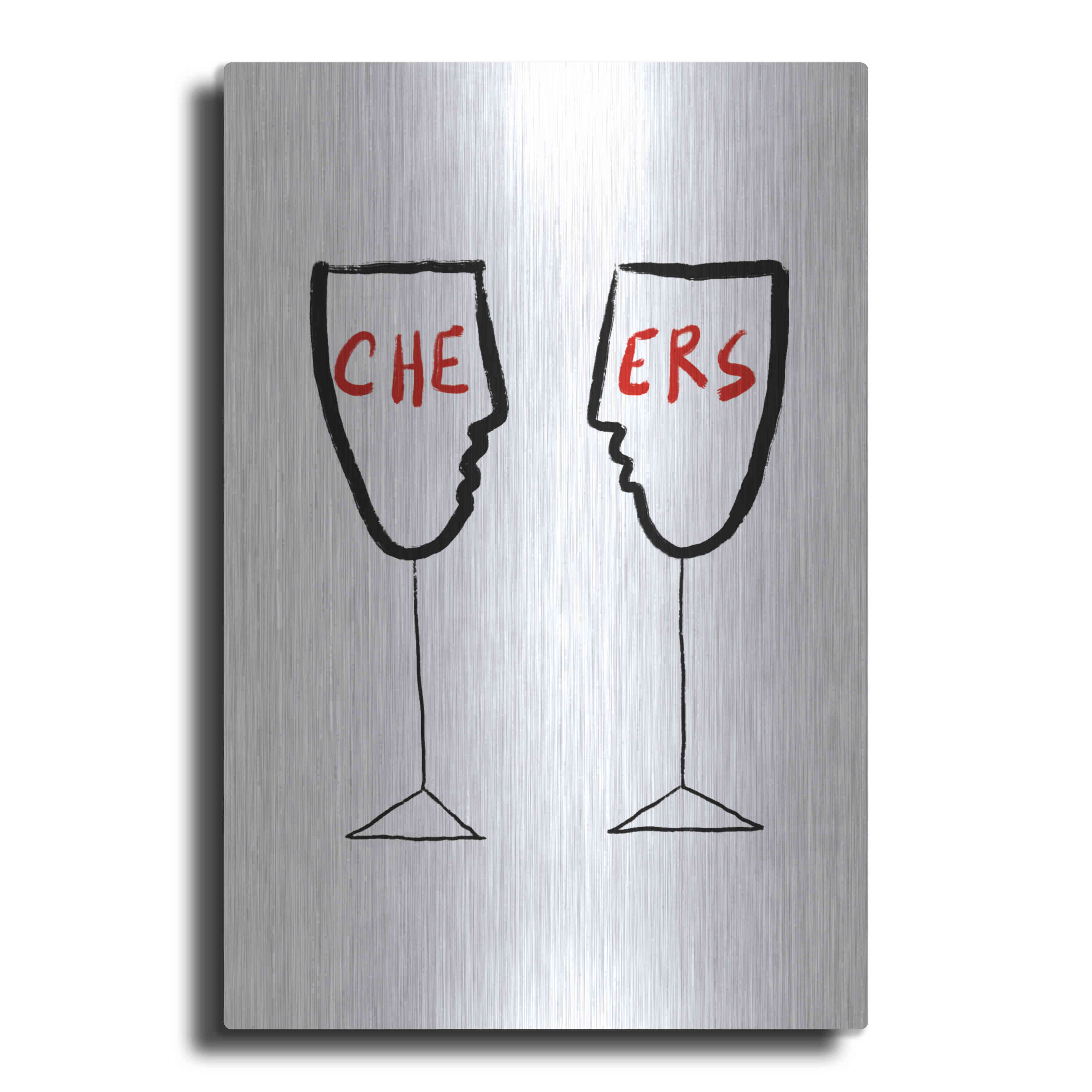 Luxe Metal Art 'Cheers' by Cesare Bellassai, Metal Wall Art, 16"x24 ...