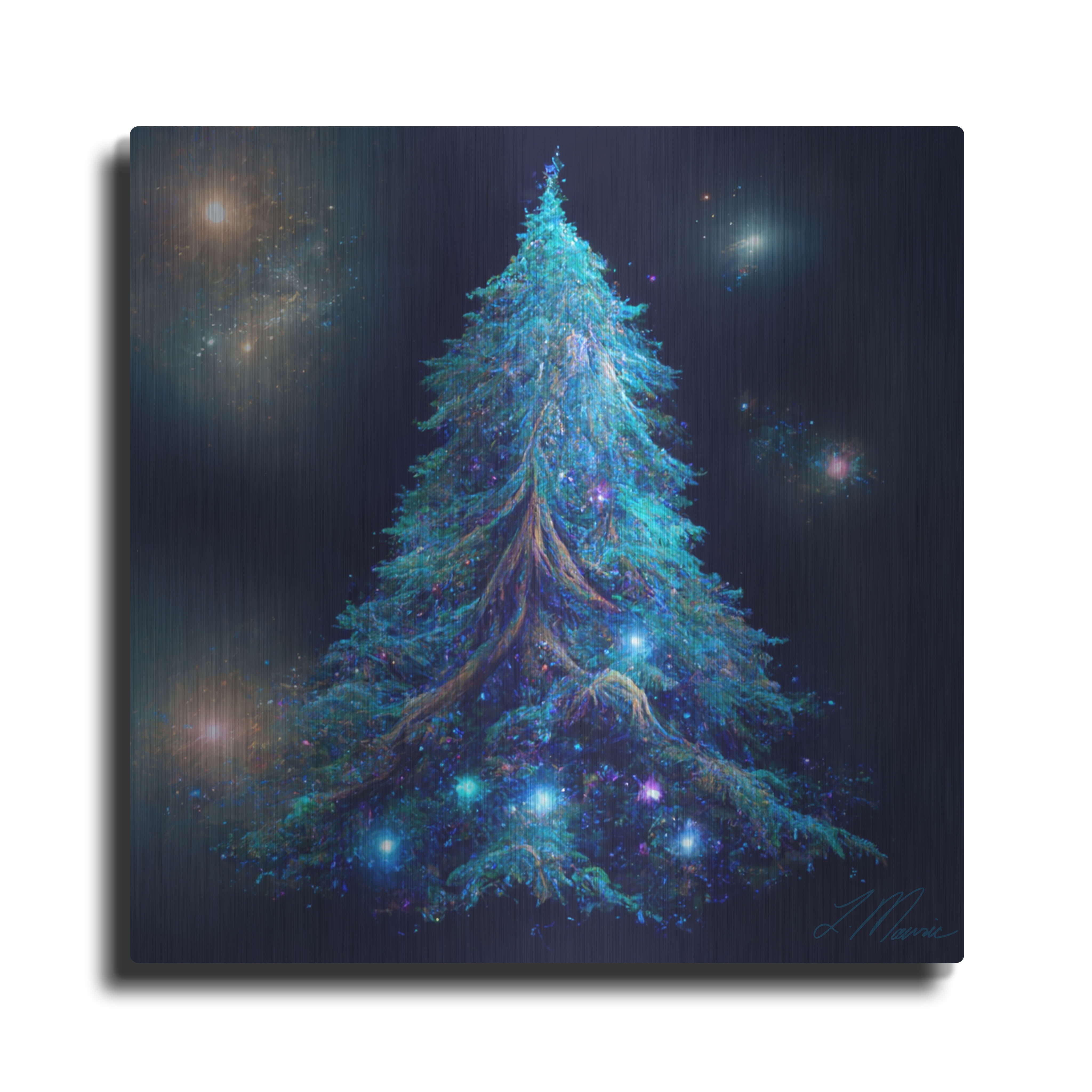 Luxe Metal Art 'Christmas Tree 2' by Tanya Mavric, Metal Wall Art, 12 ...