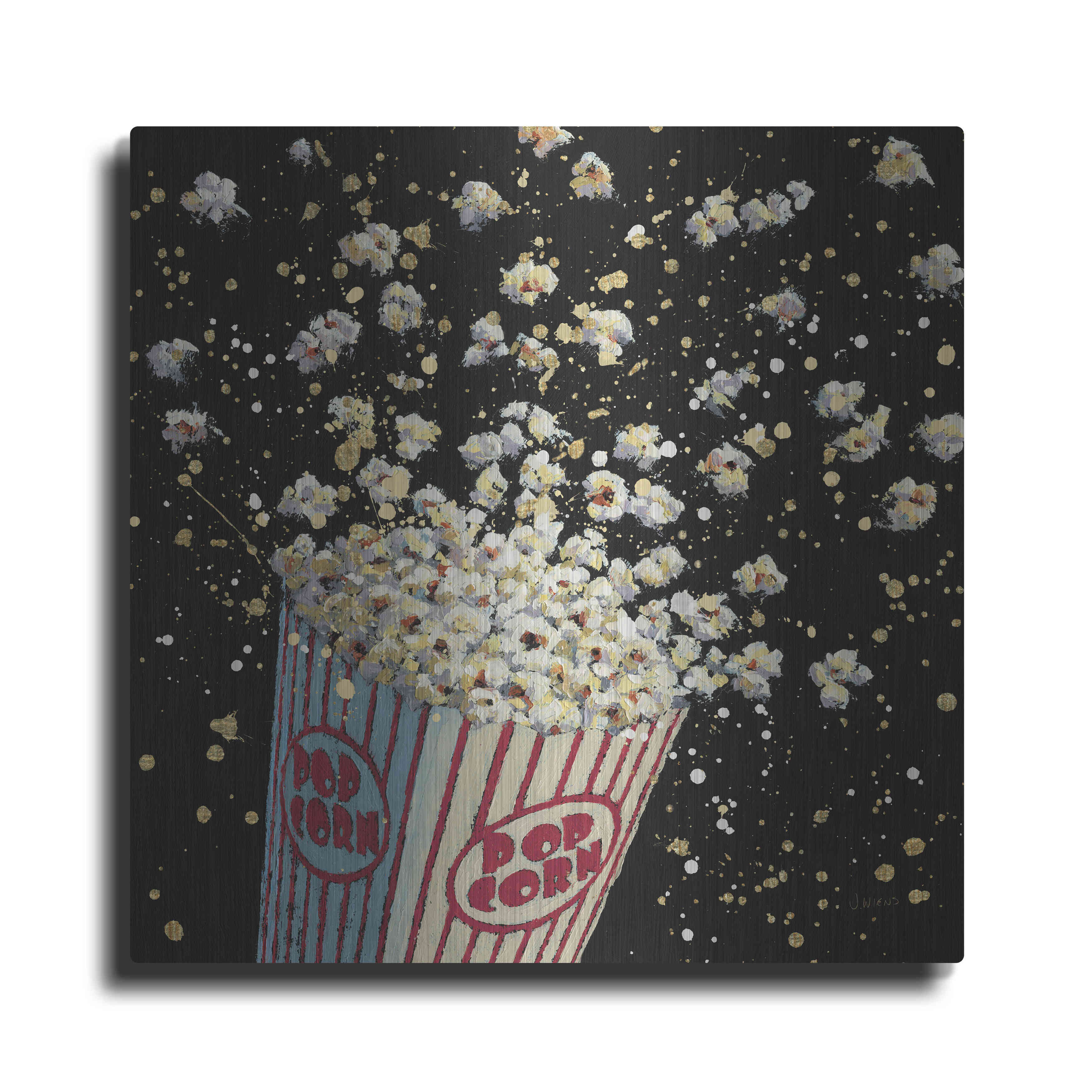 Luxe Metal Art 'Cinema Pop' by James Wiens, Metal Wall Art, 12"x12 ...