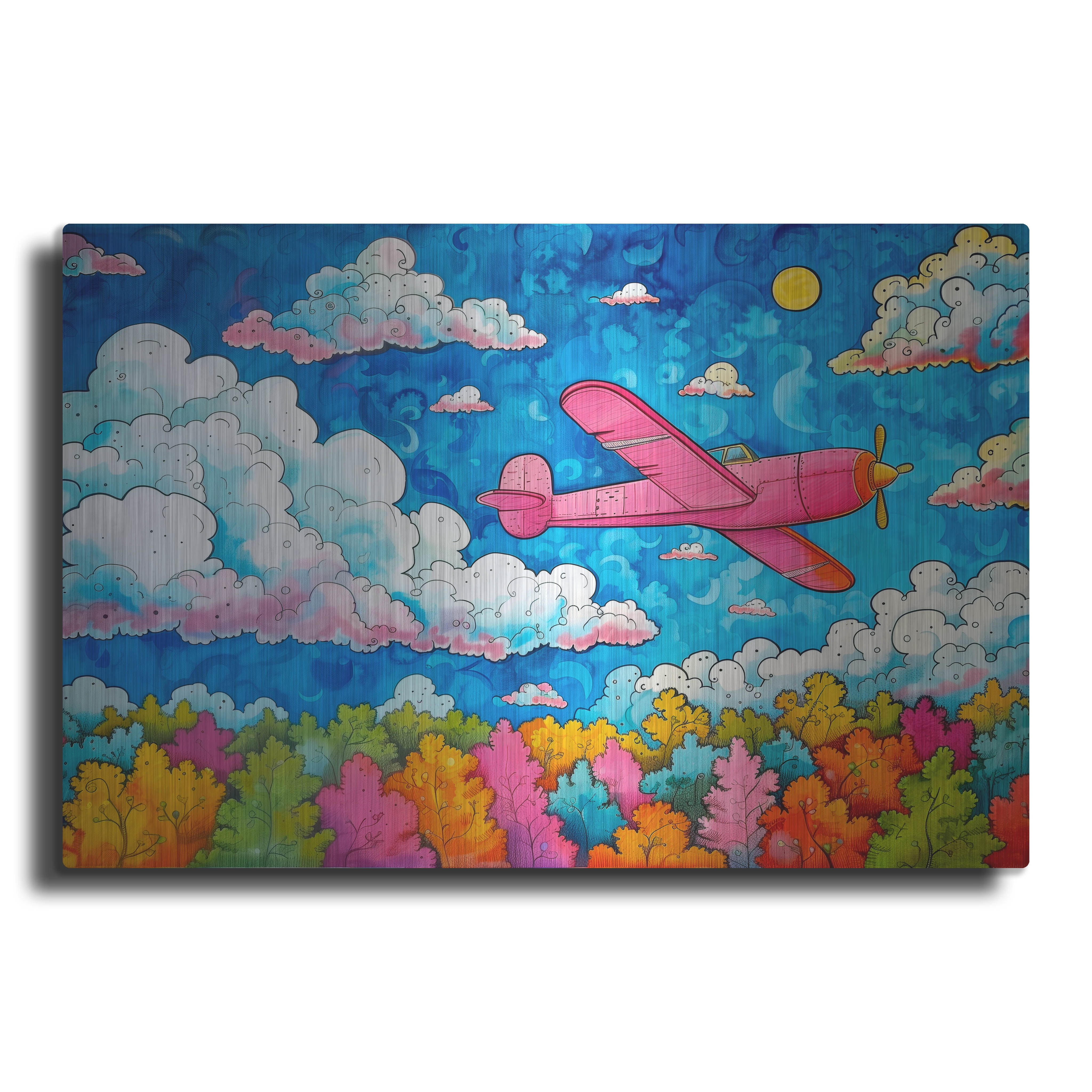 Luxe Metal Art 'Cloud Flying' by Doron David Metal Wall Art, 36" x 24 ...