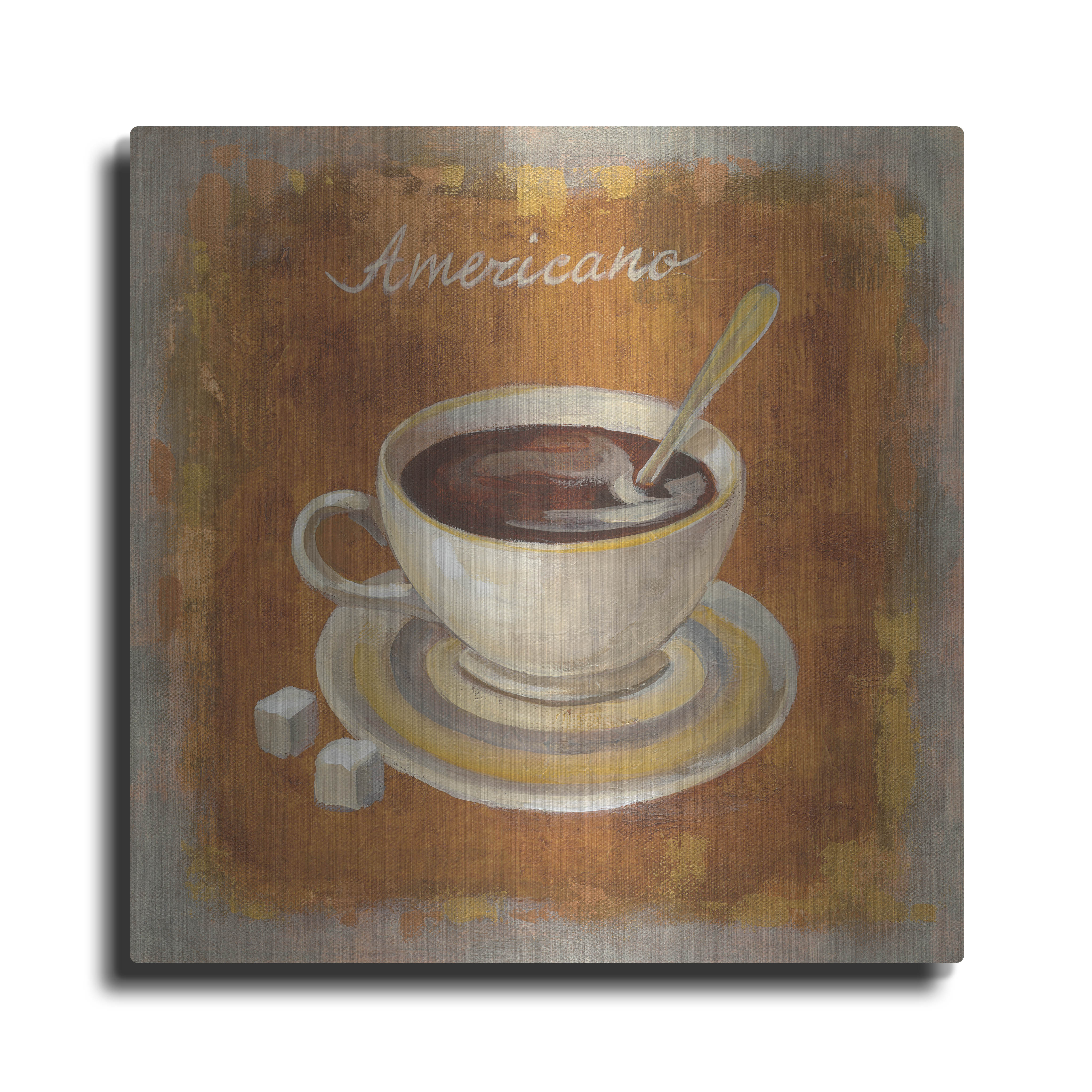 Luxe Metal Art 'Coffee Time VI' by Silvia Vassileva, Metal Wall Art, 36 ...