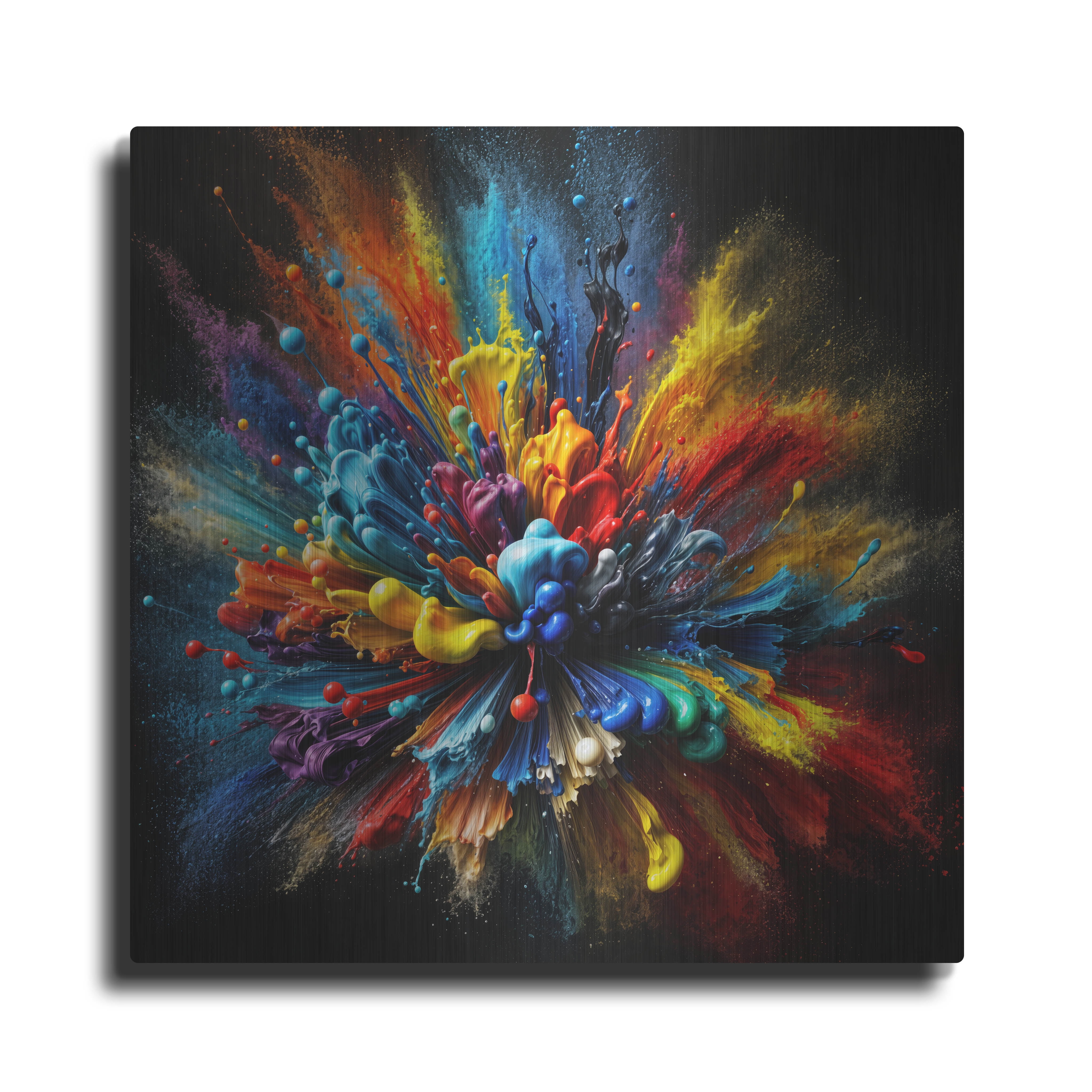 Luxe Metal Art 'Color Burst 3' by Rey Klimt Metal Wall Art, 24" x 24 ...