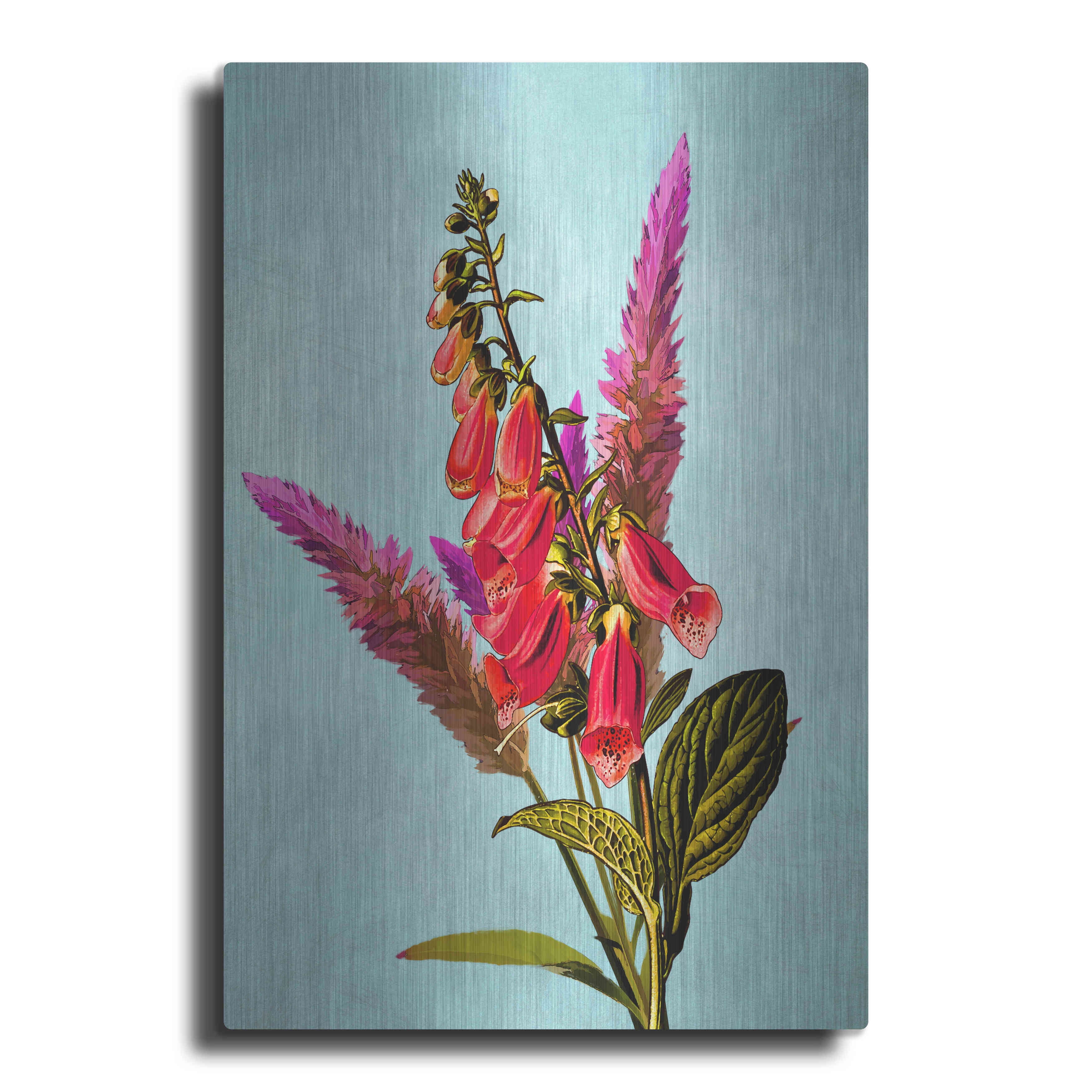 Luxe Metal Art 'Color Leaves B' by Ata Alishahi, Metal Wall Art, 24"x36 ...