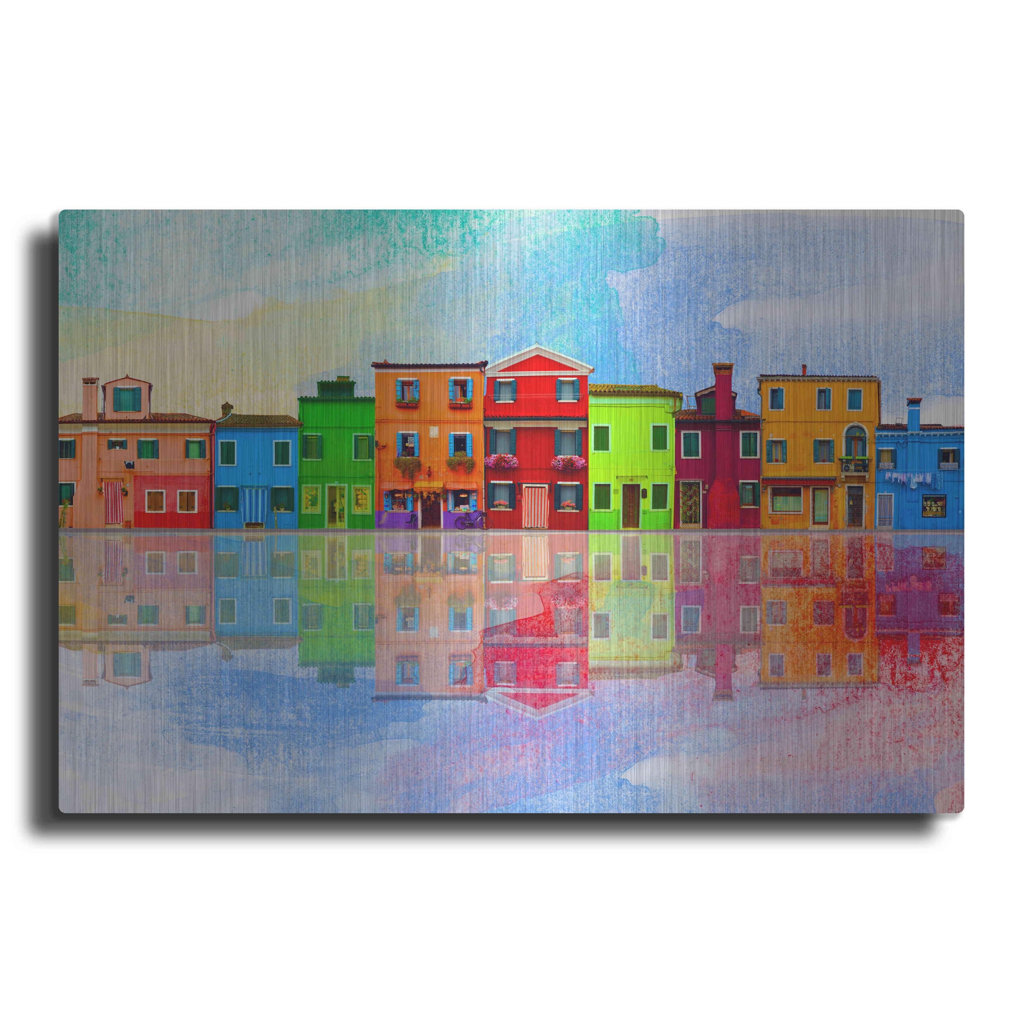 Luxe Metal Art 'Color Town 8A' by Ata Alishahi, Metal Wall Art, 16"x12 ...