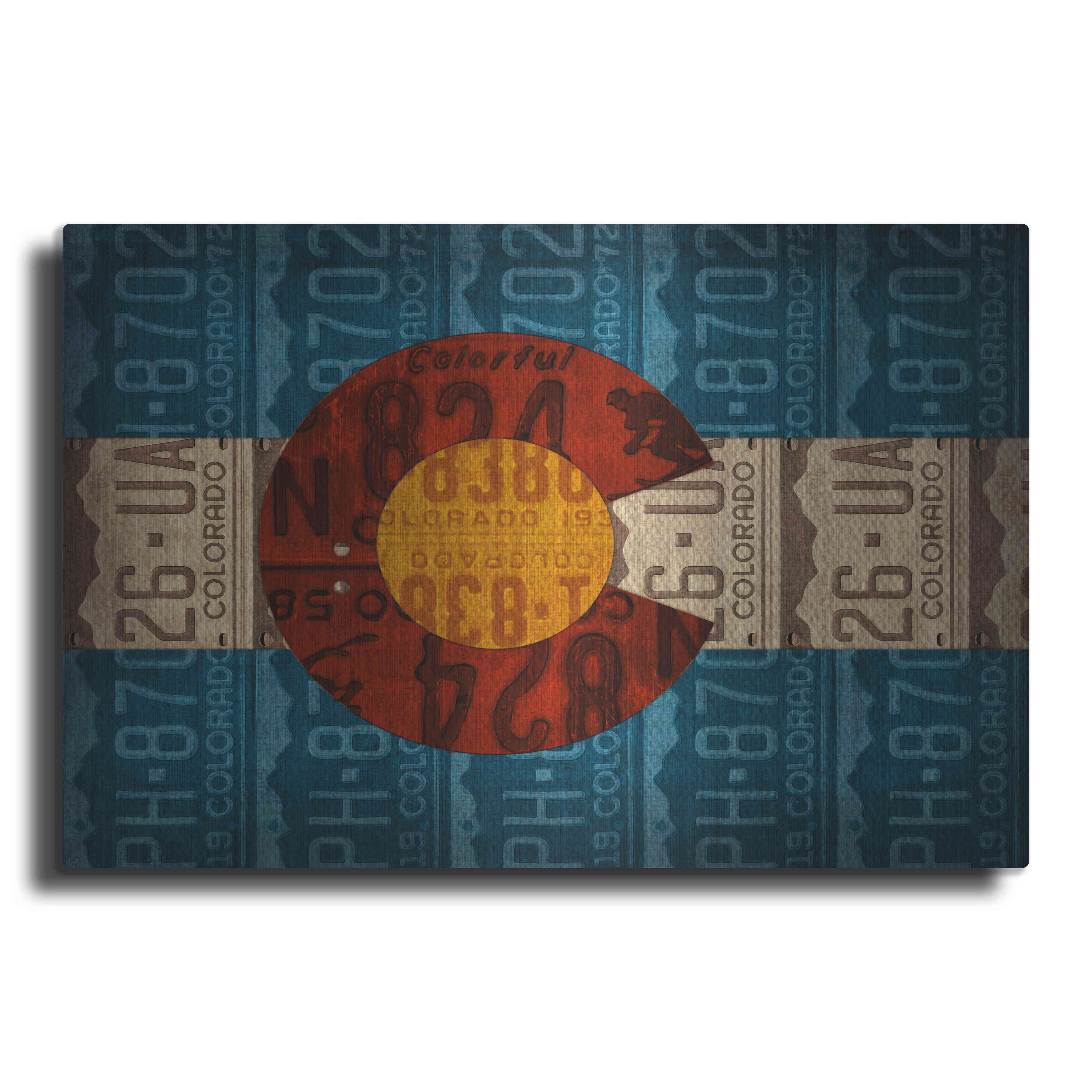 Luxe Metal Art 'Colorado State Flag License Plates' by Design Turnpike ...