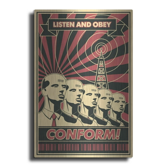 Luxe Metal Art 'Conform' Metal Wall Art, 12"x16" - Walmart.com