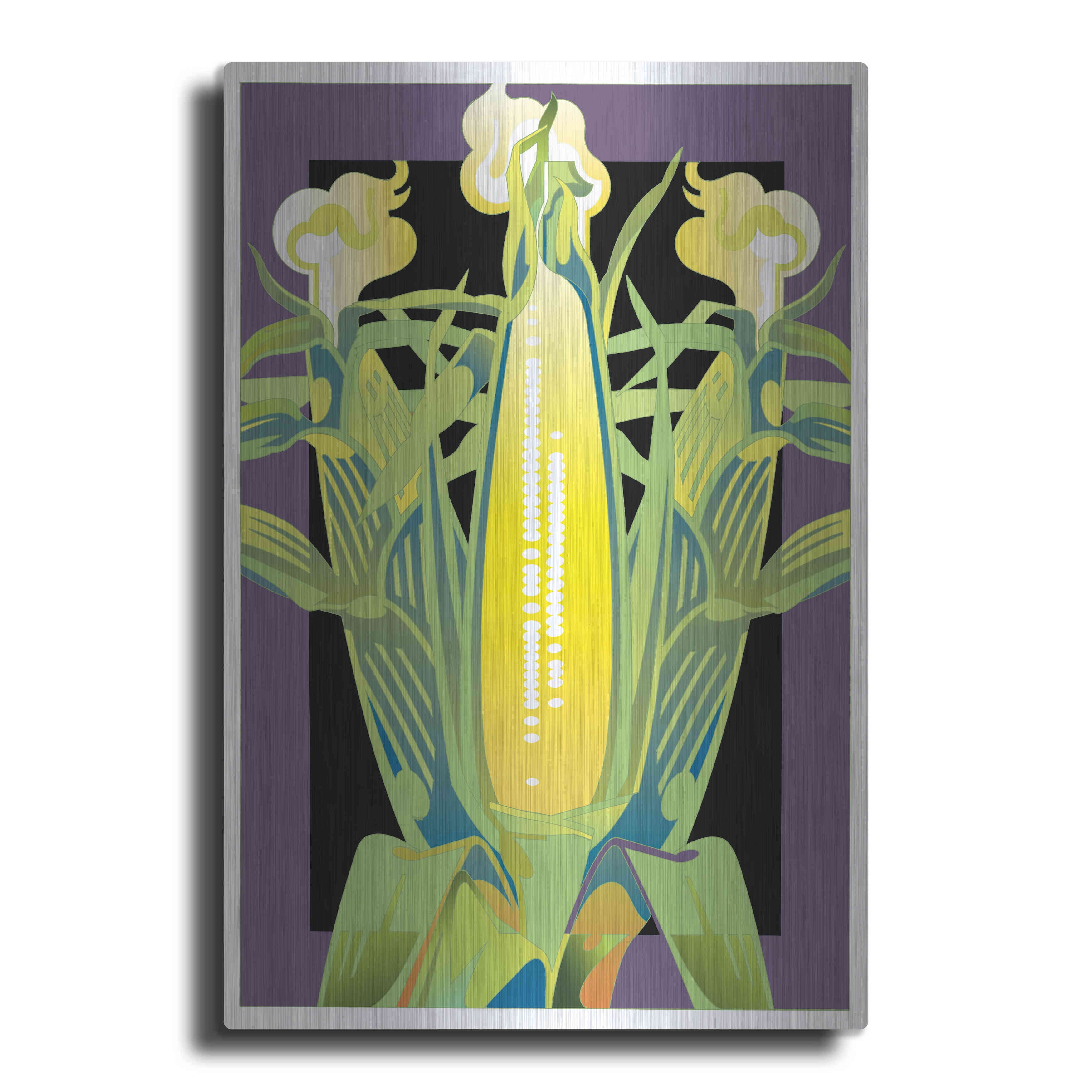 Luxe Metal Art 'Corn' by David Chestnutt, Metal Wall Art, 16"x24 ...