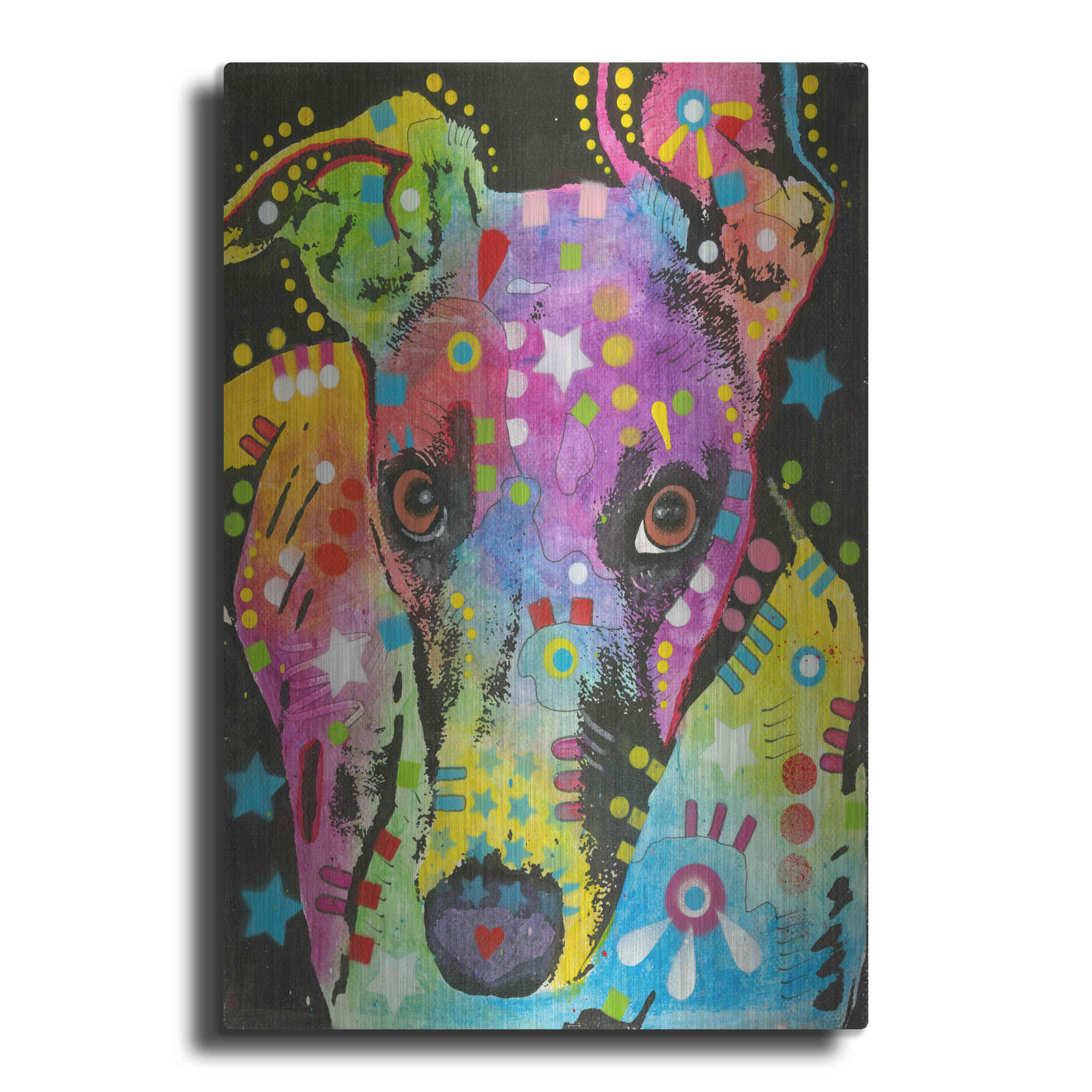 Luxe Metal Art 'Curious Greyhound' by Dean Russo, Metal Wall Art, 12 ...