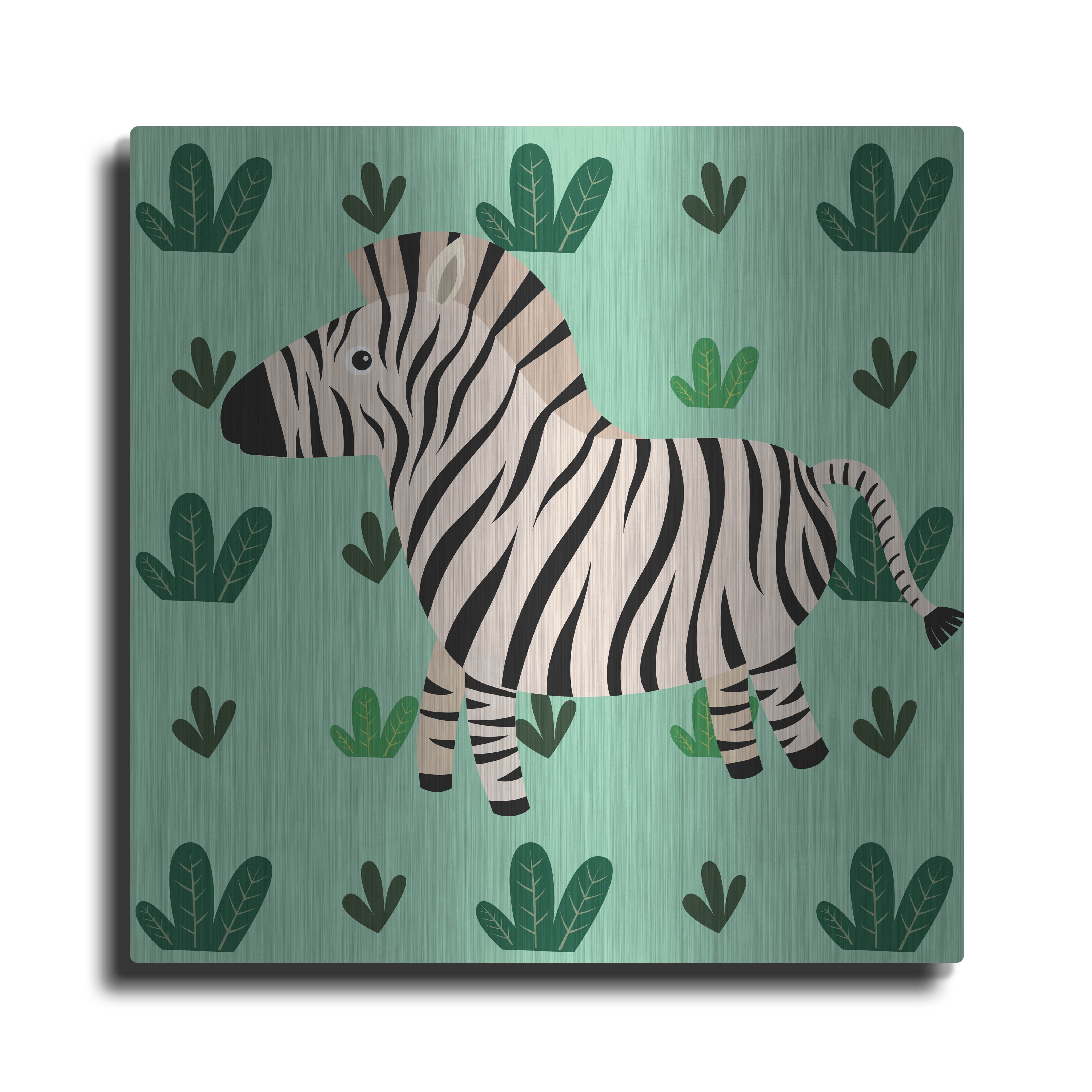 Luxe Metal Art 'Cute Zebra' by Luxe Portfolio, Metal Wall Art, 12"x12 ...