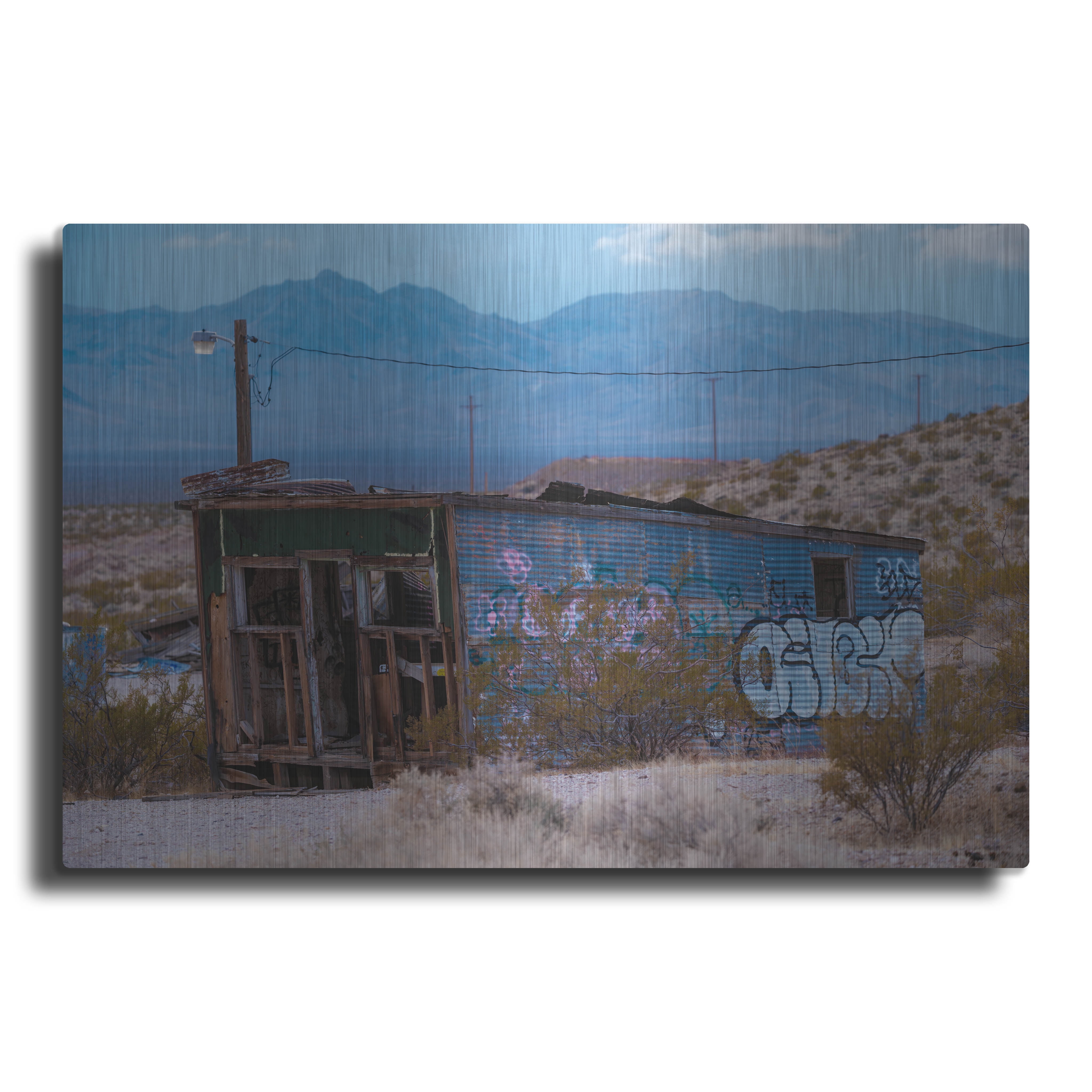 Luxe Metal Art 'Desert Shack' by Epic Portfolio Metal Wall Art, 24" x ...