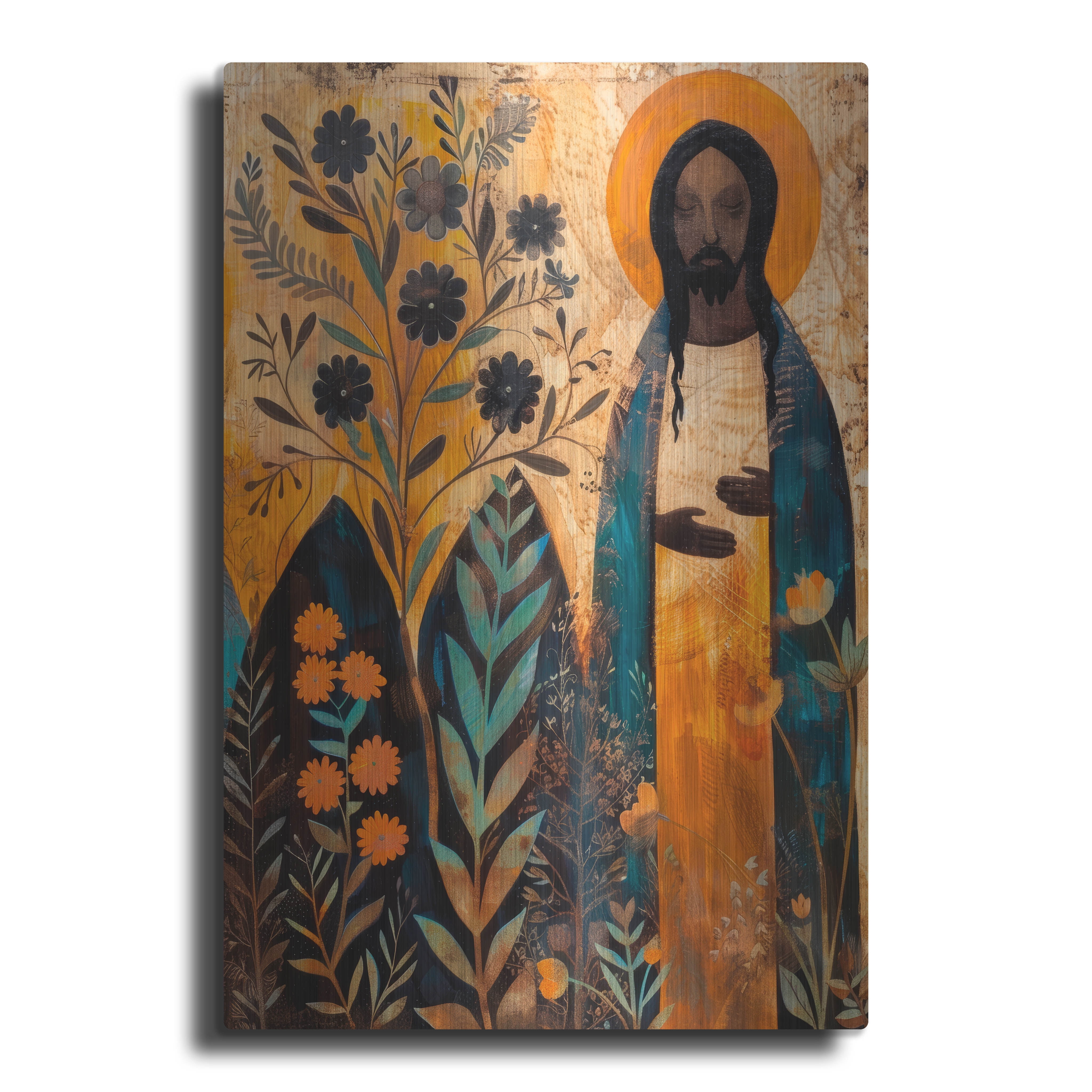 Luxe Metal Art 'Divine Light Of Jesus Christ' by Doron David Metal Wall ...