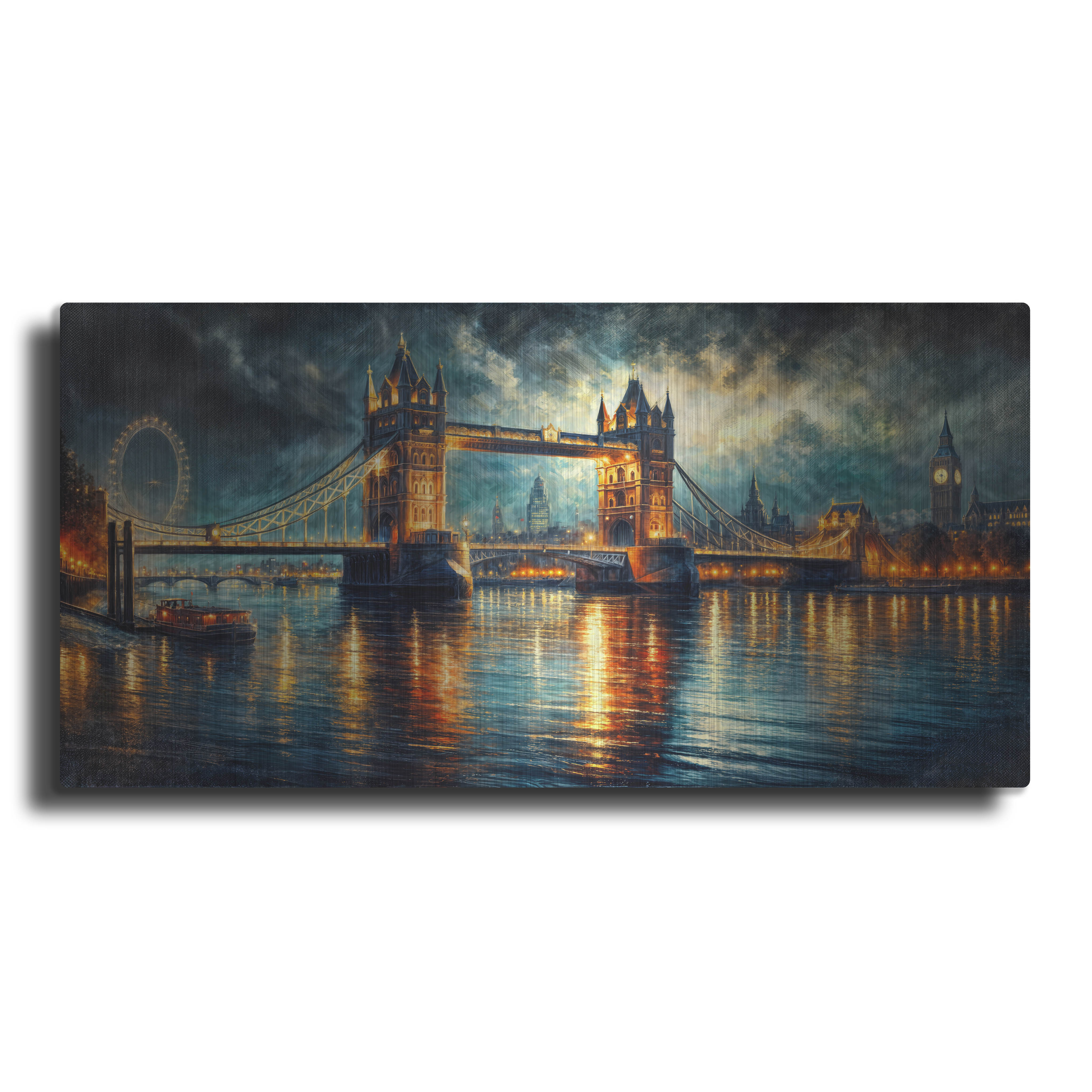 Luxe Metal Art 'Dramatic London Night' by Rey Klimt Metal Wall Art, 24 ...