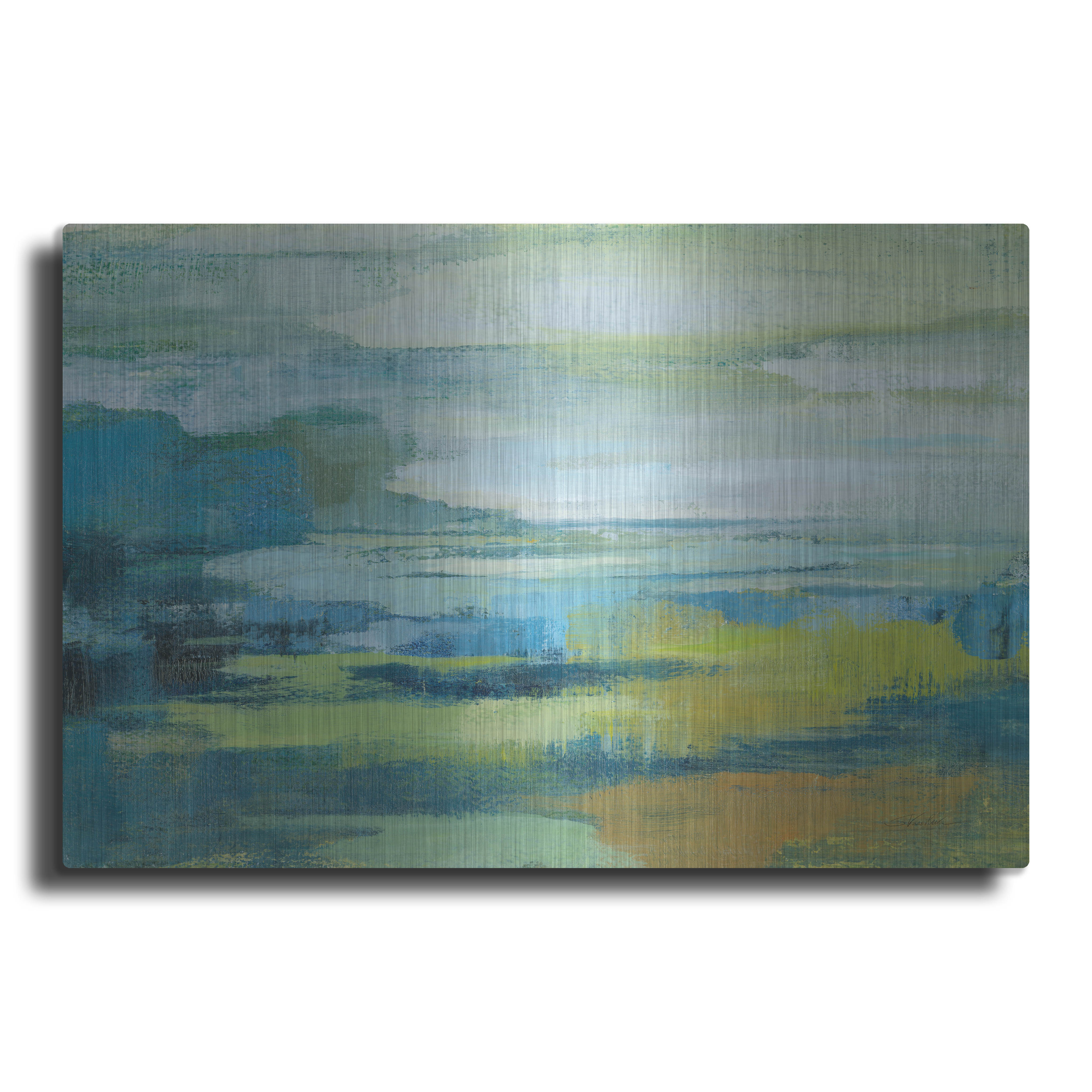 Luxe Metal Art 'Early Spring Lake' by Silvia Vassileva, Metal Wall Art ...