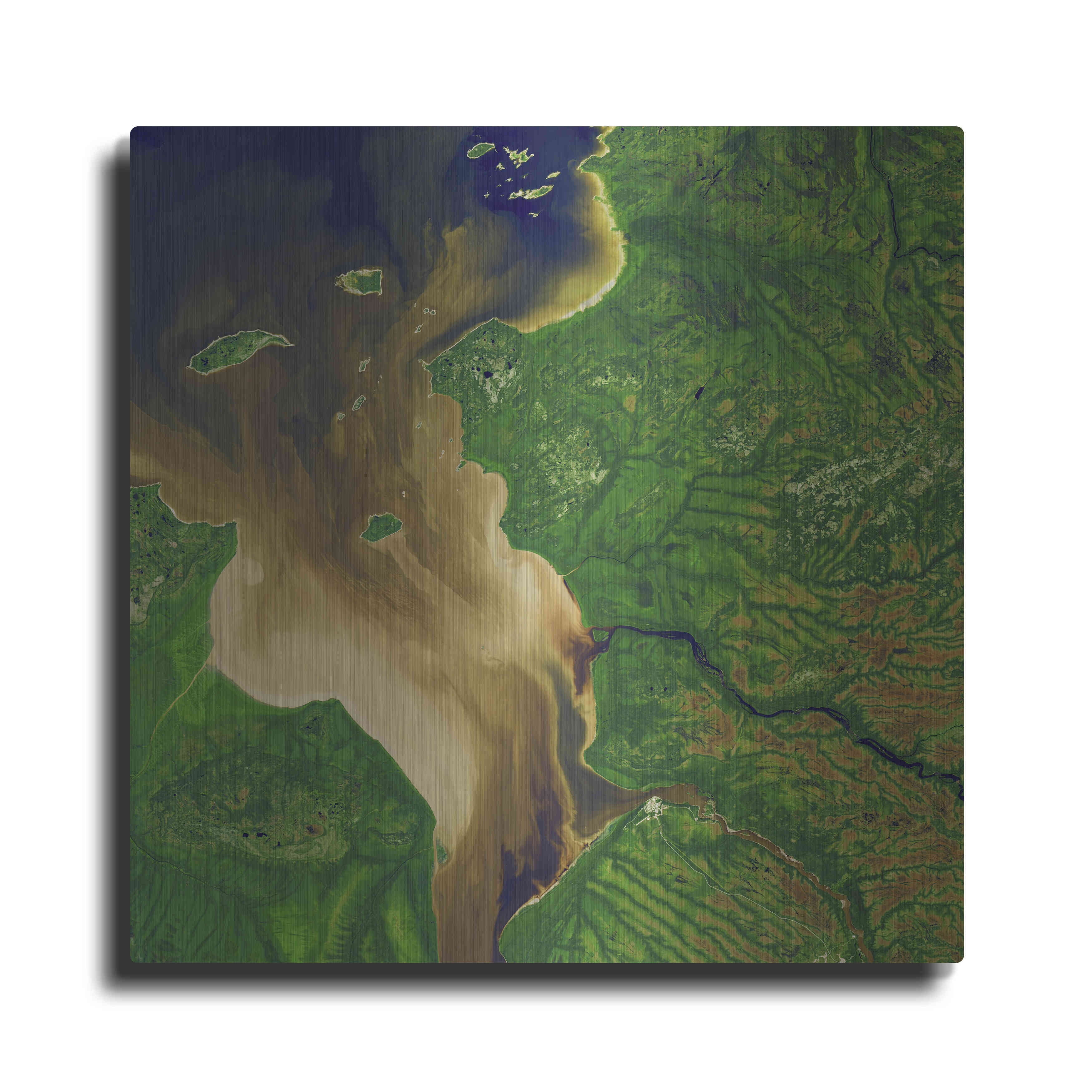 Luxe Metal Art 'Earth as Art: Facing the Tide,' Metal Wall Art, 24"x24 ...