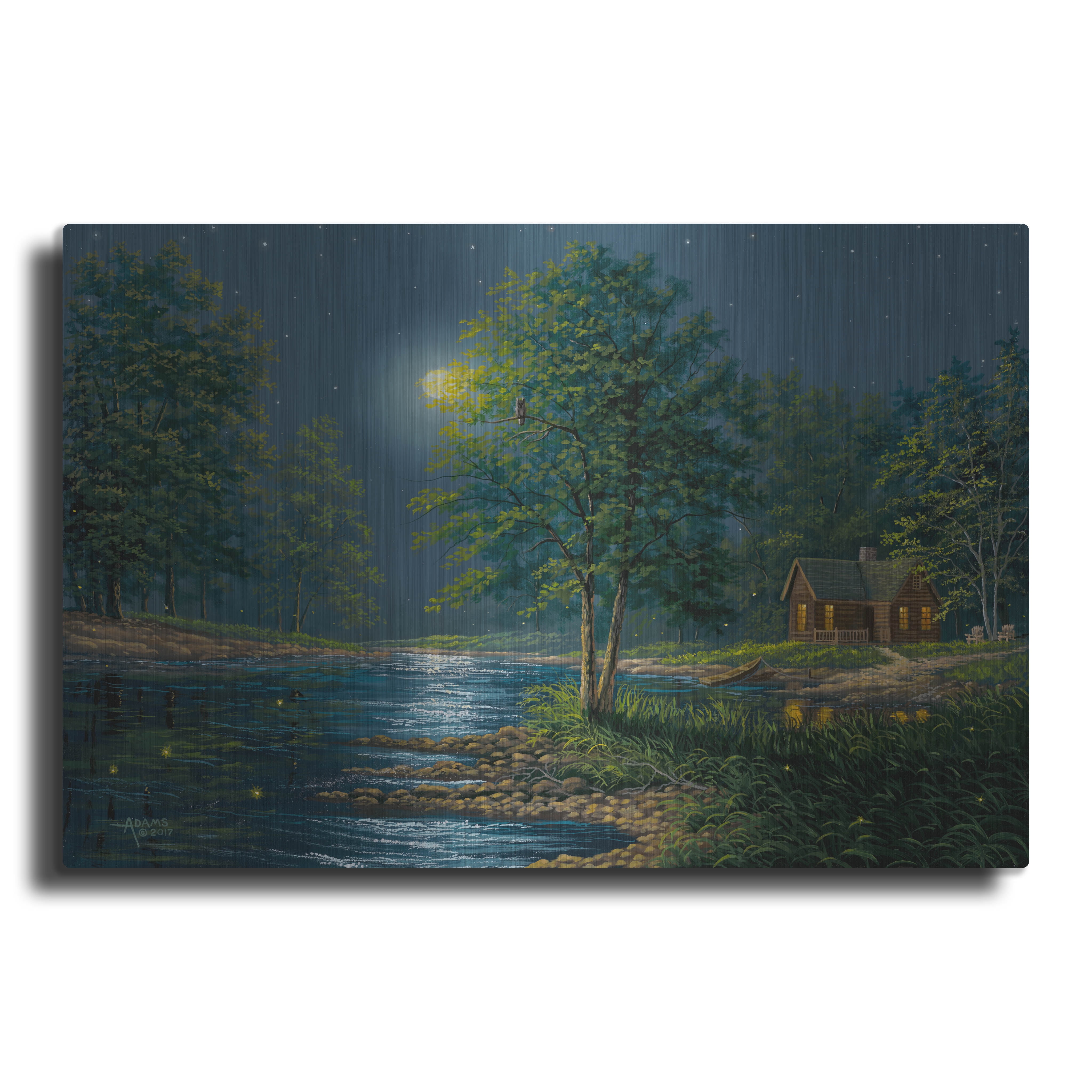 Luxe Metal Art 'Embraced By Moonlight' by Gary Adams, Metal Wall Art ...