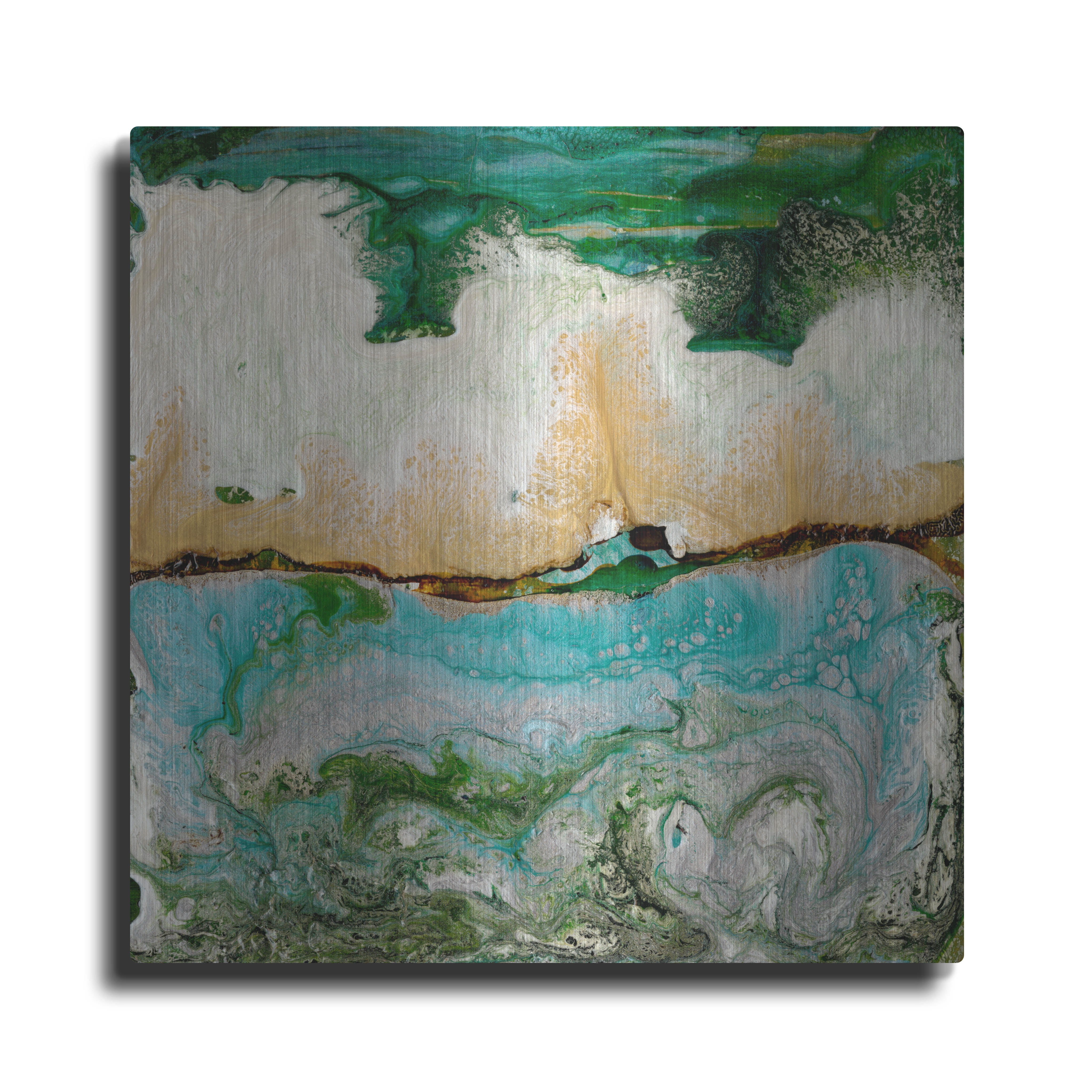 Luxe Metal Art 'Euphrates' by Alicia Ludwig Metal Wall Art, 12" x 12 ...
