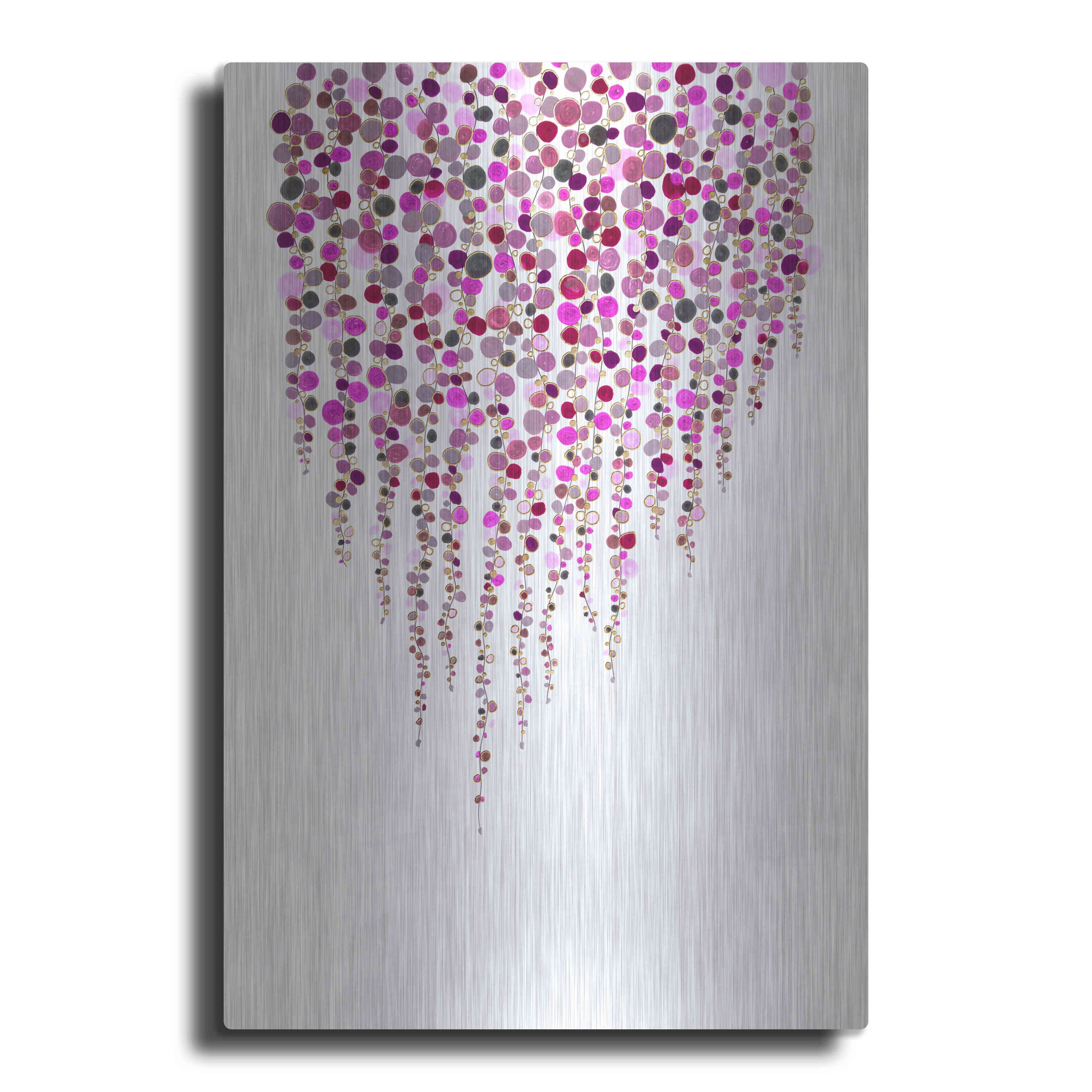 Luxe Metal Art 'Fancy Dots Pink' by Andrea Haase Metal Wall Art, 12"x16 ...