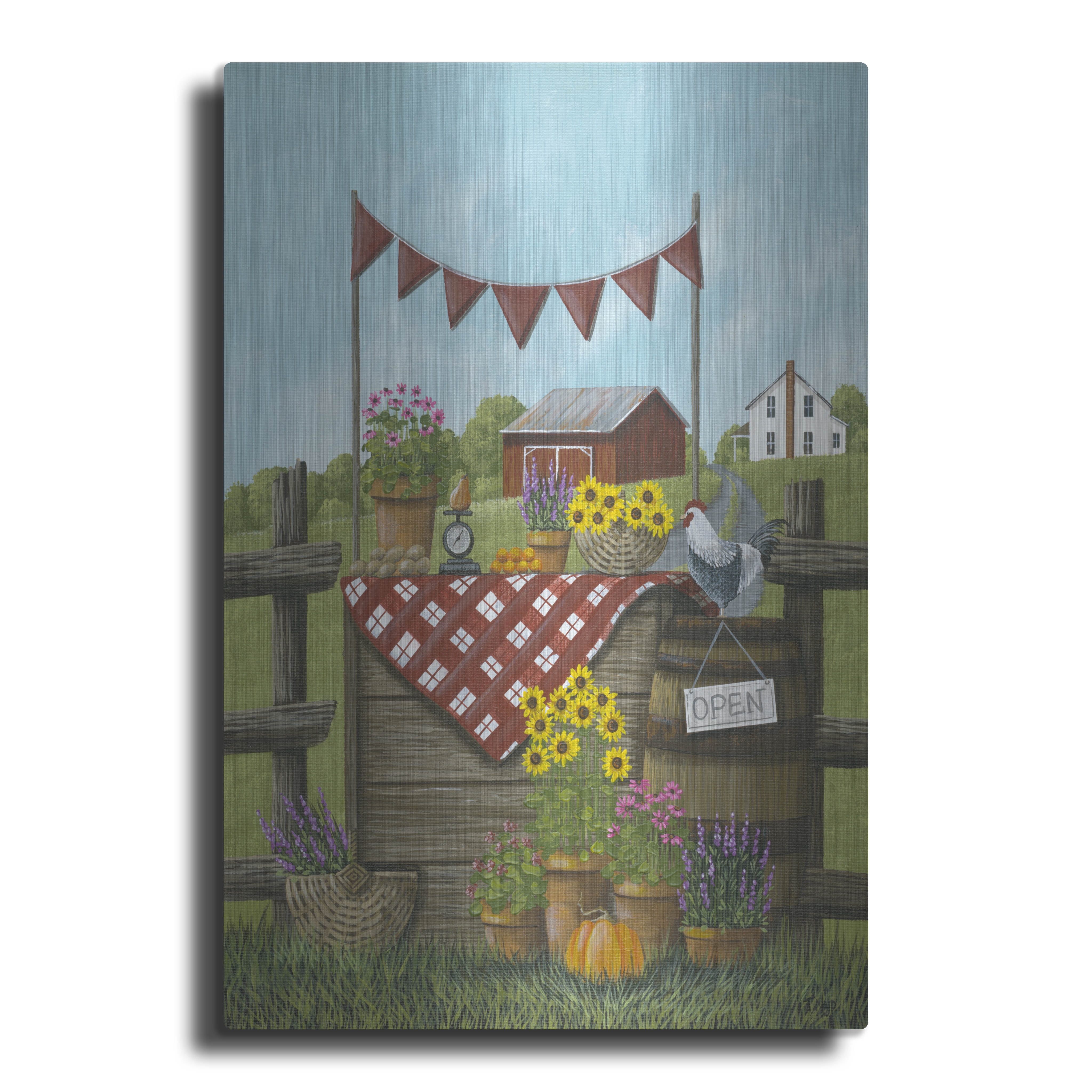 Luxe Metal Art 'Farmstand' by Tanya Nyp Metal Wall Art, 12" x 16 ...