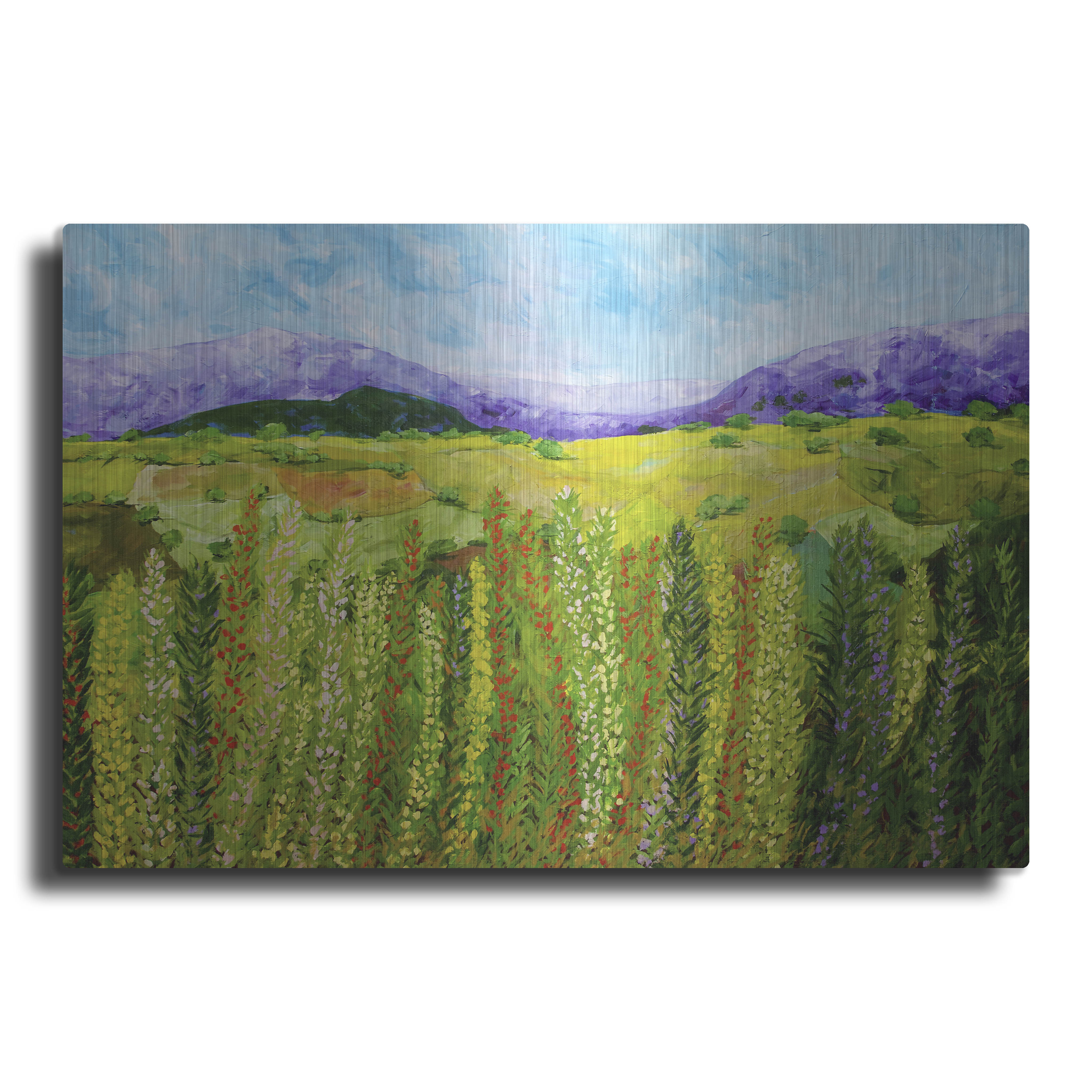 Luxe Metal Art 'Flower Hedge' by Allan Friedlander Metal Wall Art, 16 ...