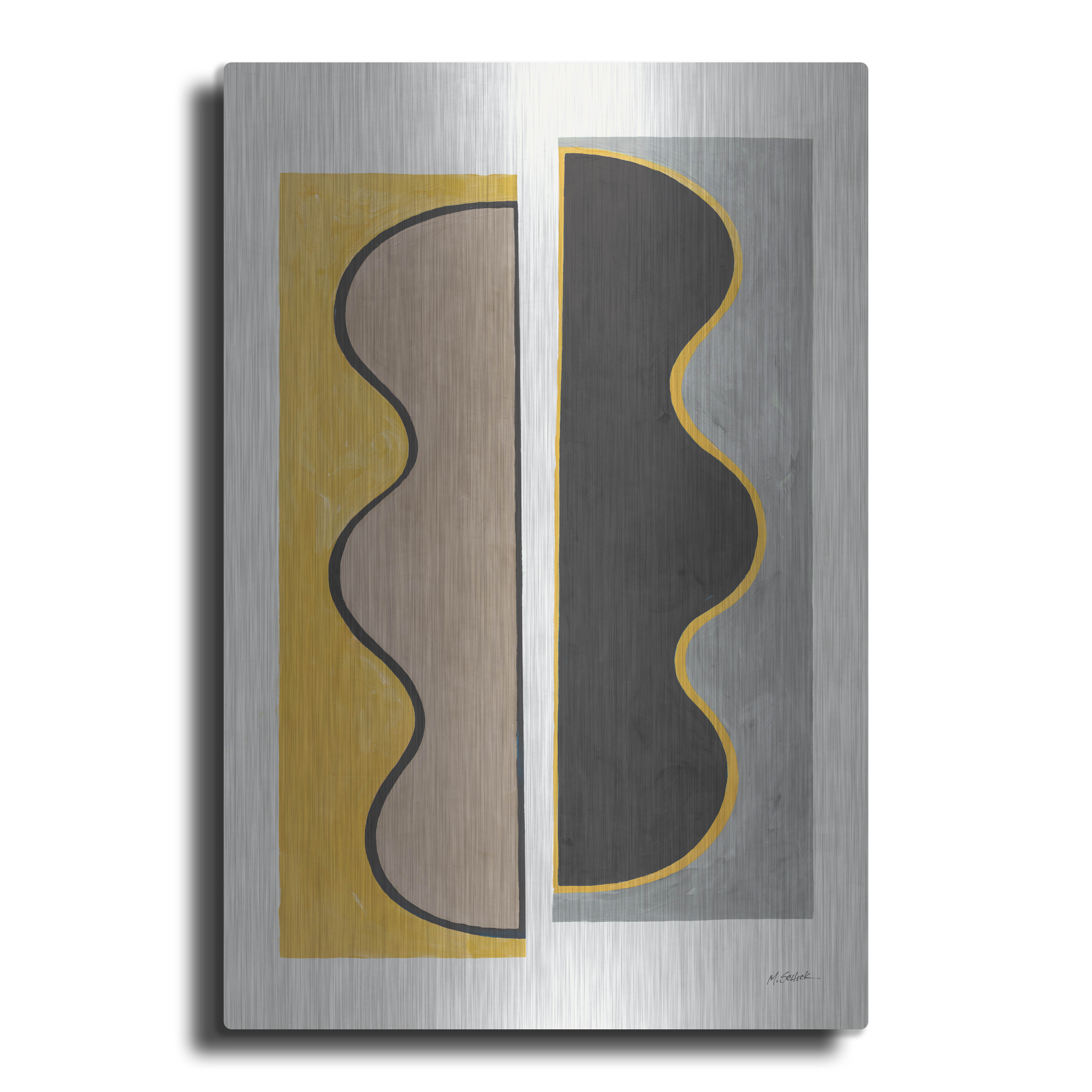 Luxe Metal Art 'Fusion Neutral' by Mike Schick Metal Wall Art, 24" x 36 ...
