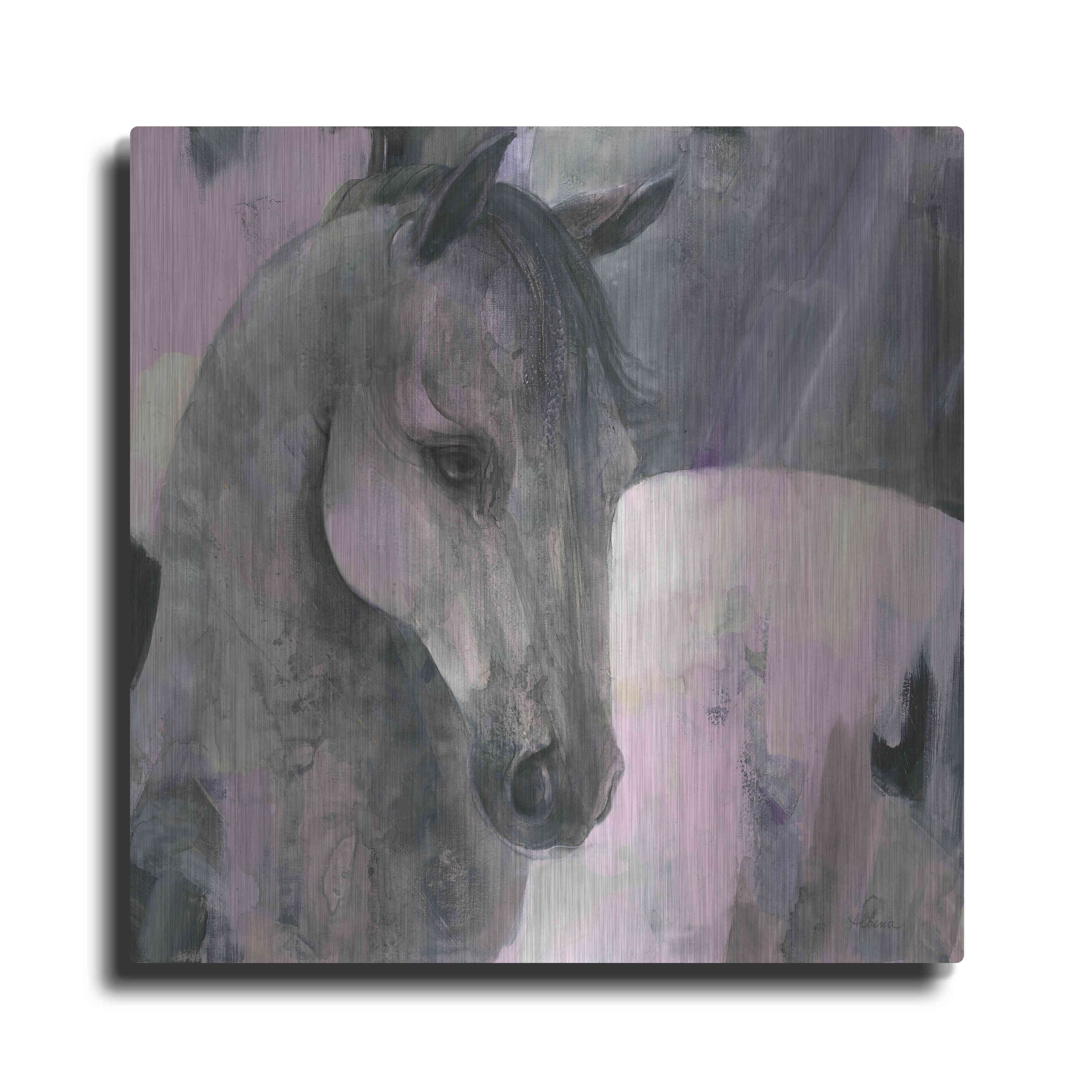 Luxe Metal Art 'Gallant' by Albena Hristova, Metal Wall Art, 12"x12 ...