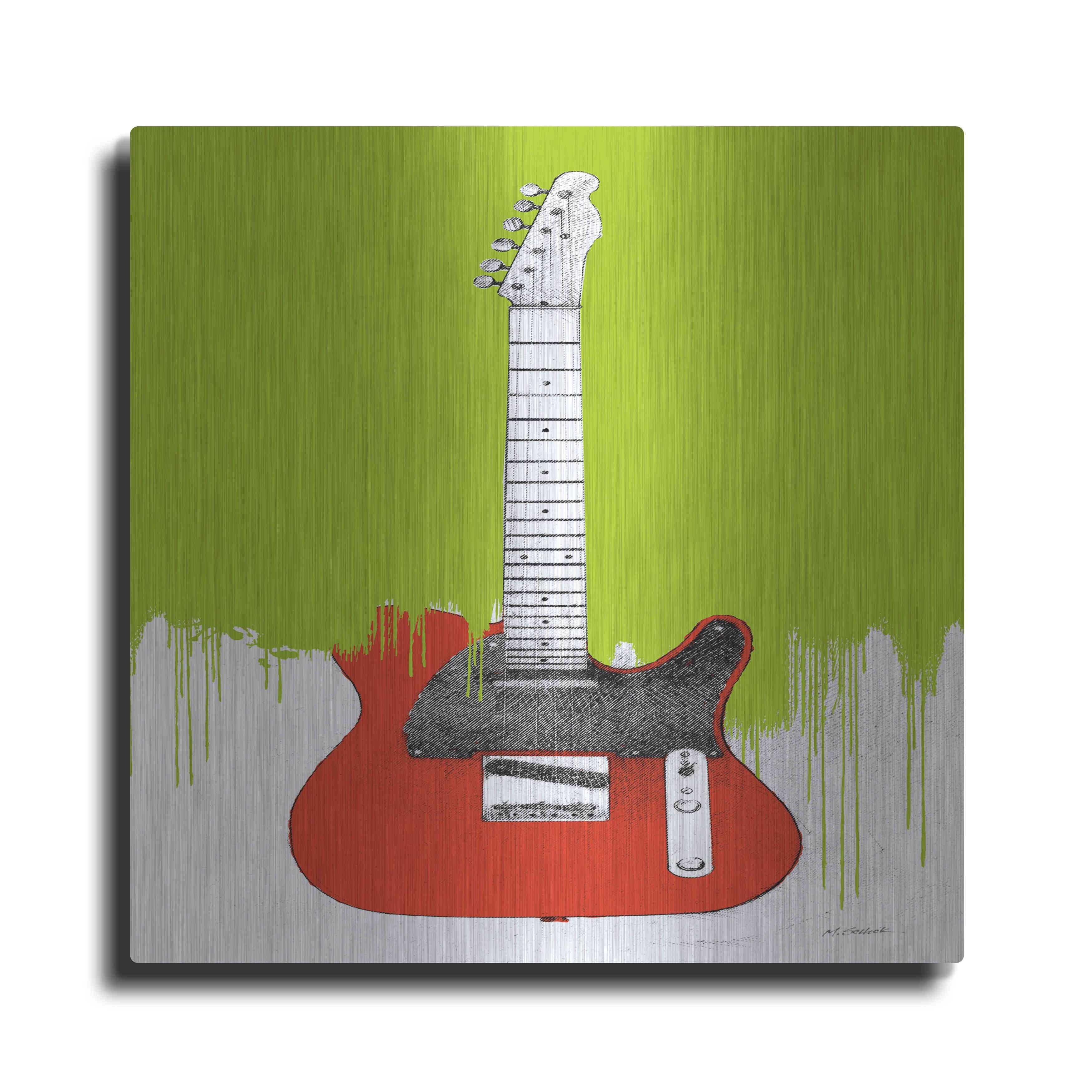 Luxe Metal Art 'Garage Band I Paint' by Mike Schick, Metal Wall Art, 12 ...
