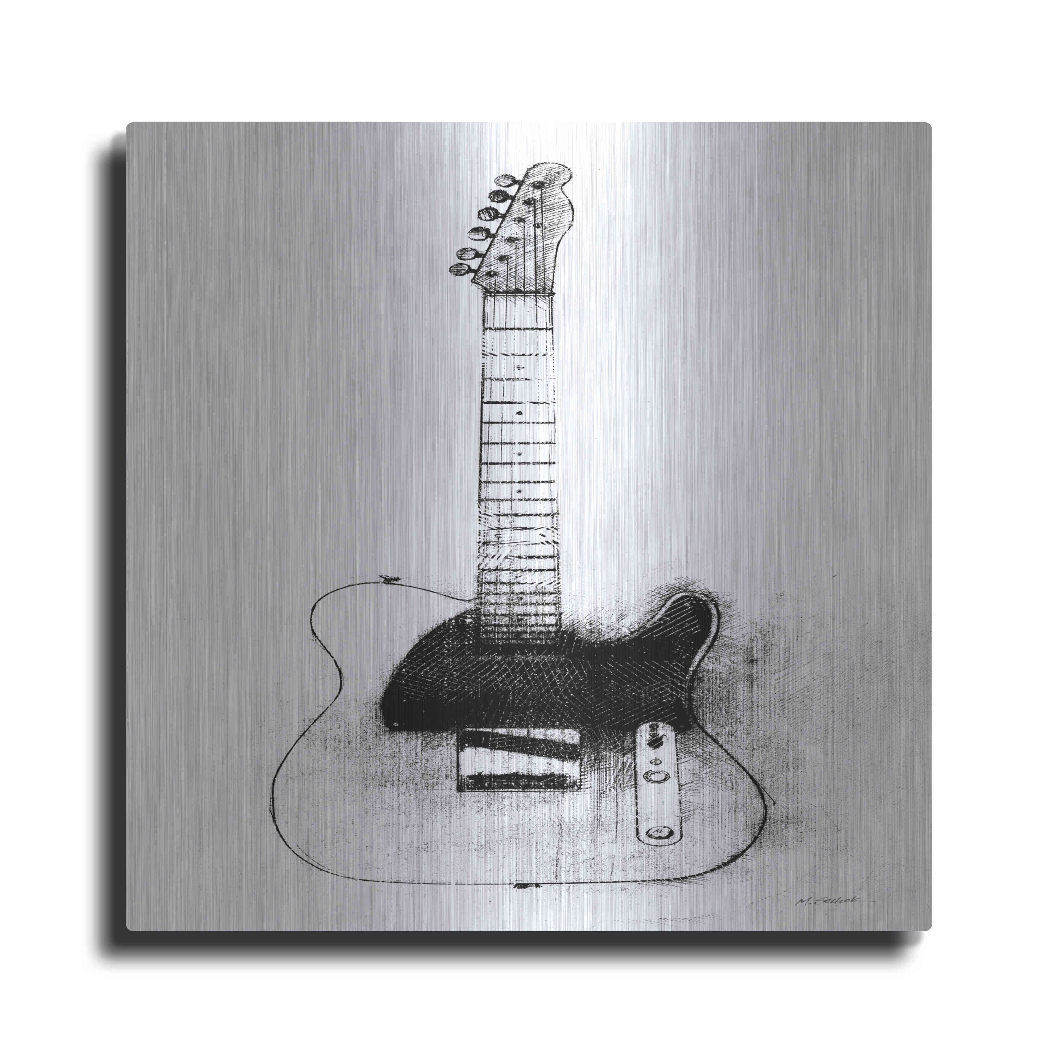 Luxe Metal Art 'Garage Band I' by Mike Schick, Metal Wall Art, 24" x 24 ...