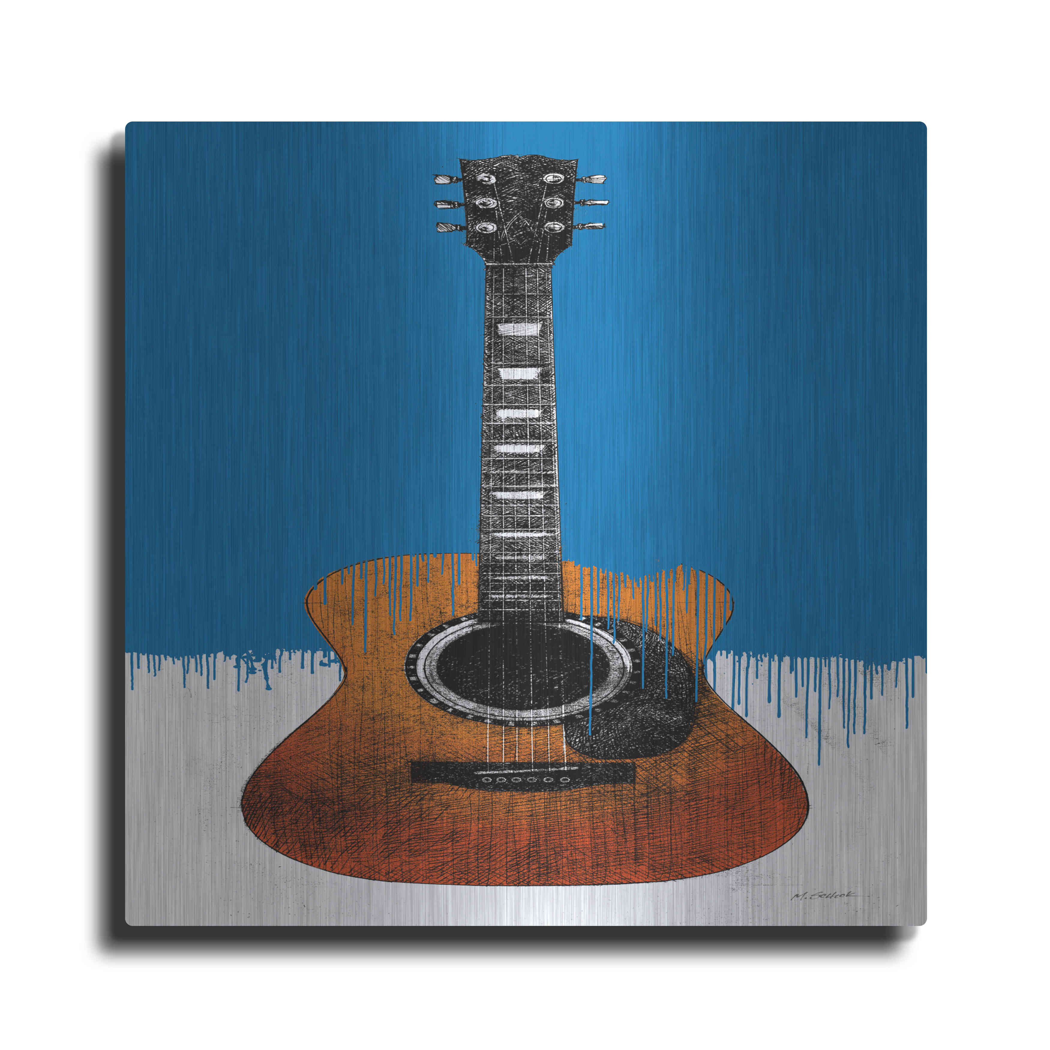 Luxe Metal Art 'Garage Band II Paint' by Mike Schick, Metal Wall Art ...