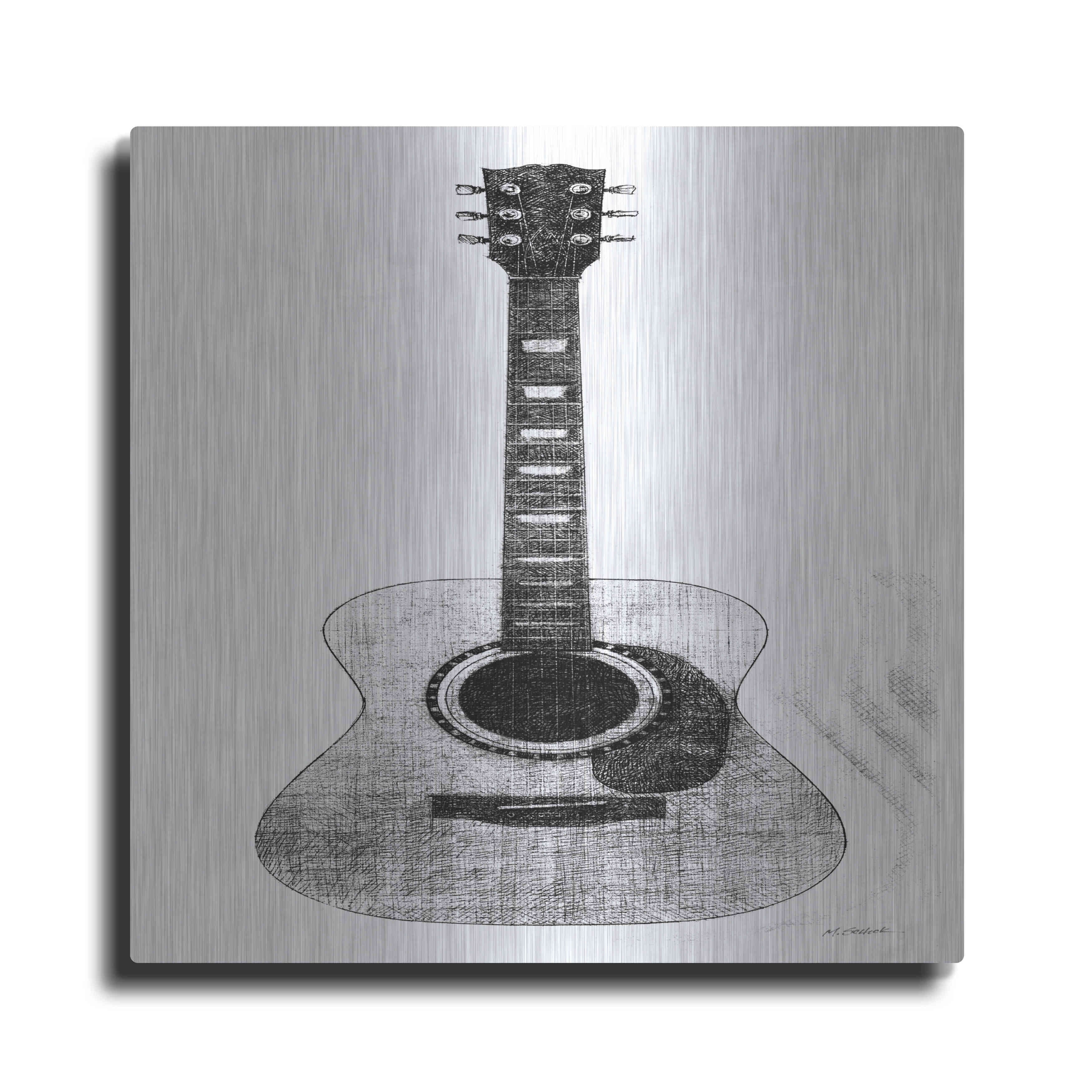 Luxe Metal Art 'Garage Band II' by Mike Schick, Metal Wall Art, 24" x ...