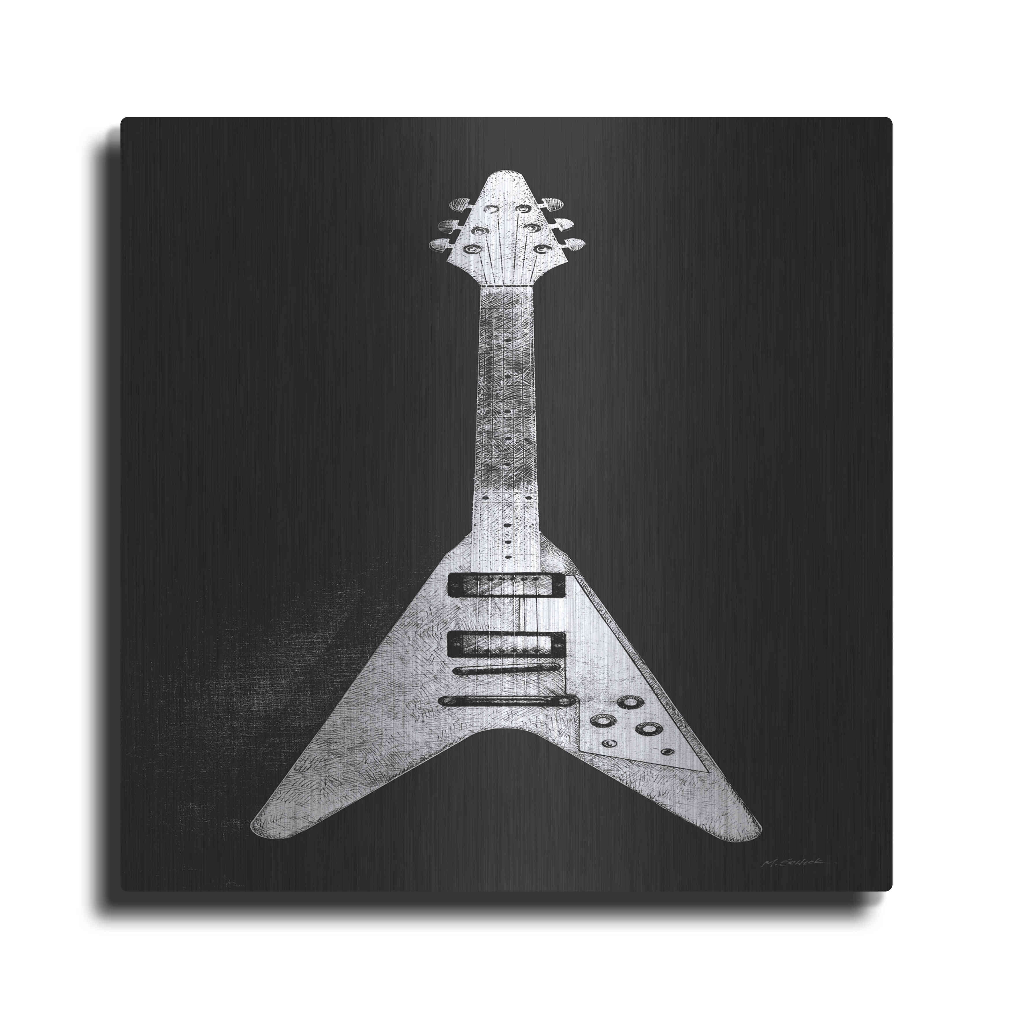 Luxe Metal Art 'Garage Band III Wb' by Mike Schick, Metal Wall Art, 24 ...