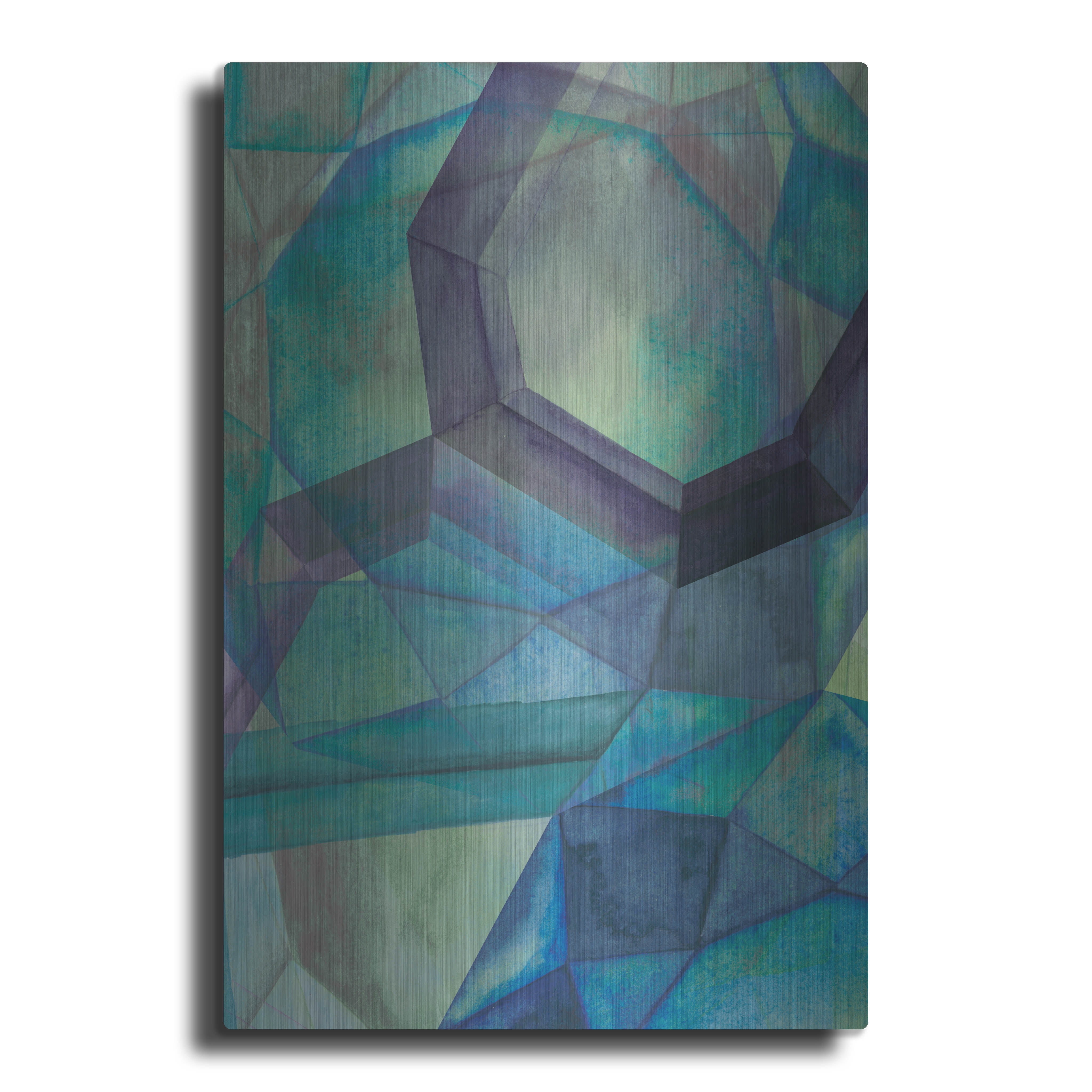 Luxe Metal Art 'Gemstones III' by Grace Popp, Metal Wall Art, 12" x 16 ...