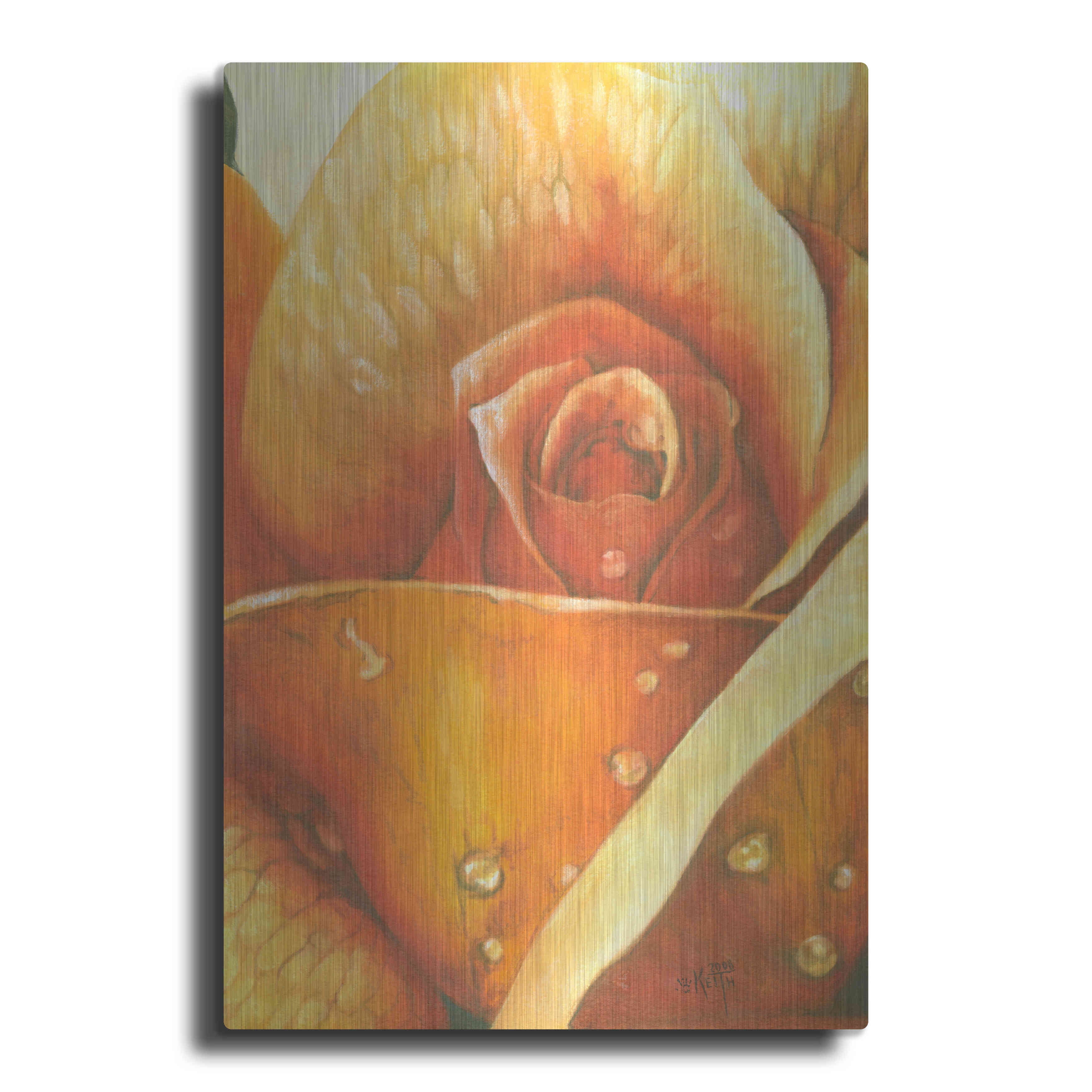 Luxe Metal Art 'Glimmer 2' by Barbara Keith, Metal Wall Art, 16"x24 ...
